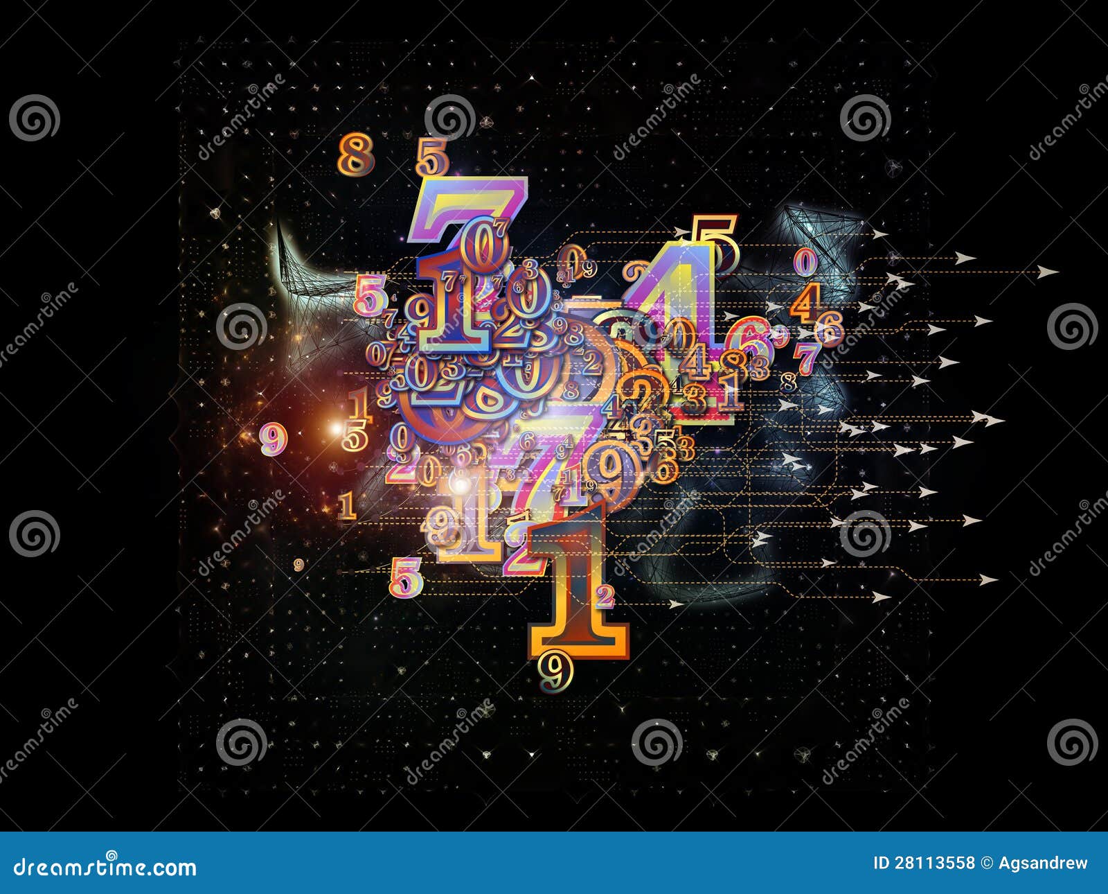 Beyond Numbers stock illustration. Illustration of information - 28113558