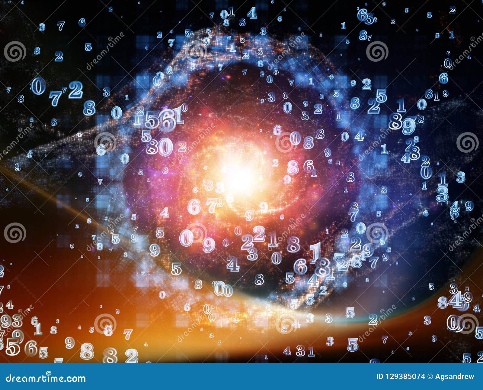 Beyond Numbers stock illustration. Illustration of geometry - 129385074