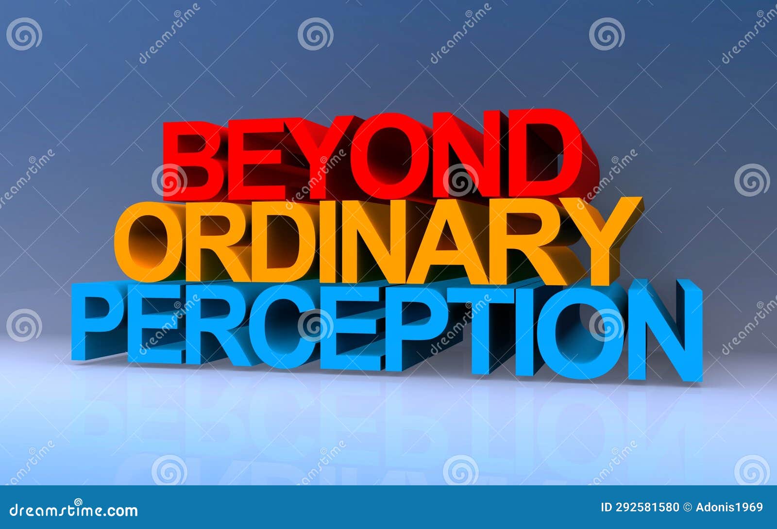 Beyond Ordinary Perception on Blue Stock Photo - Image of blue ...
