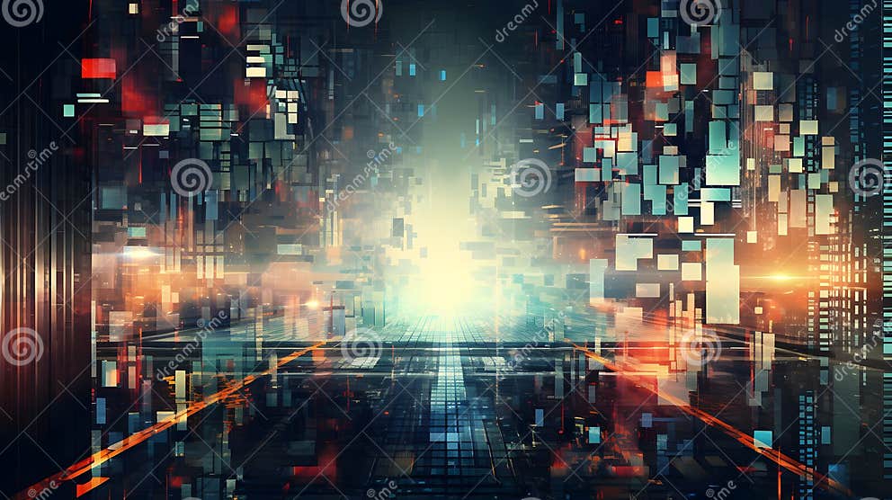 Beyond Tomorrow: Exploring the Futuristic Digital World Stock ...