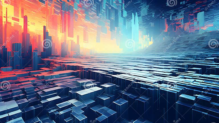 Beyond Tomorrow: Exploring the Futuristic Digital World Stock ...