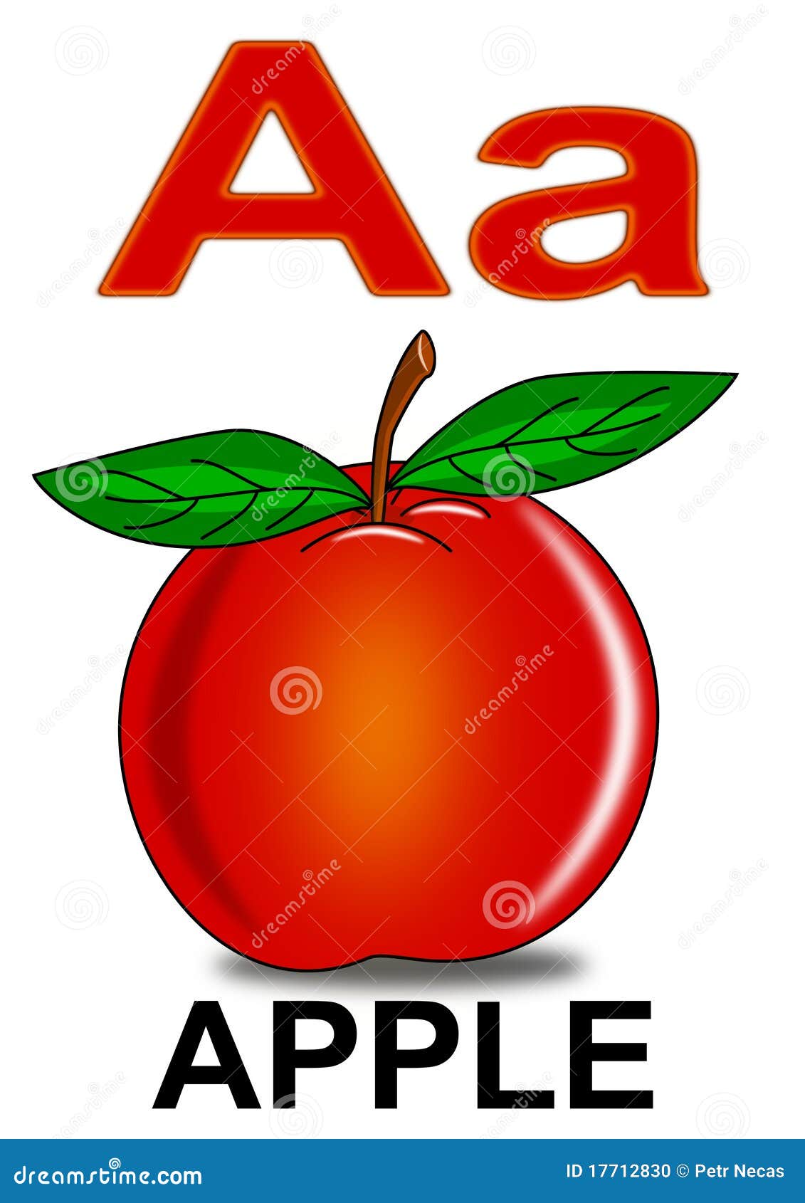 Bezeichnen Sie a-Apfel Mit Buchstaben Stock Abbildung - Illustration ...