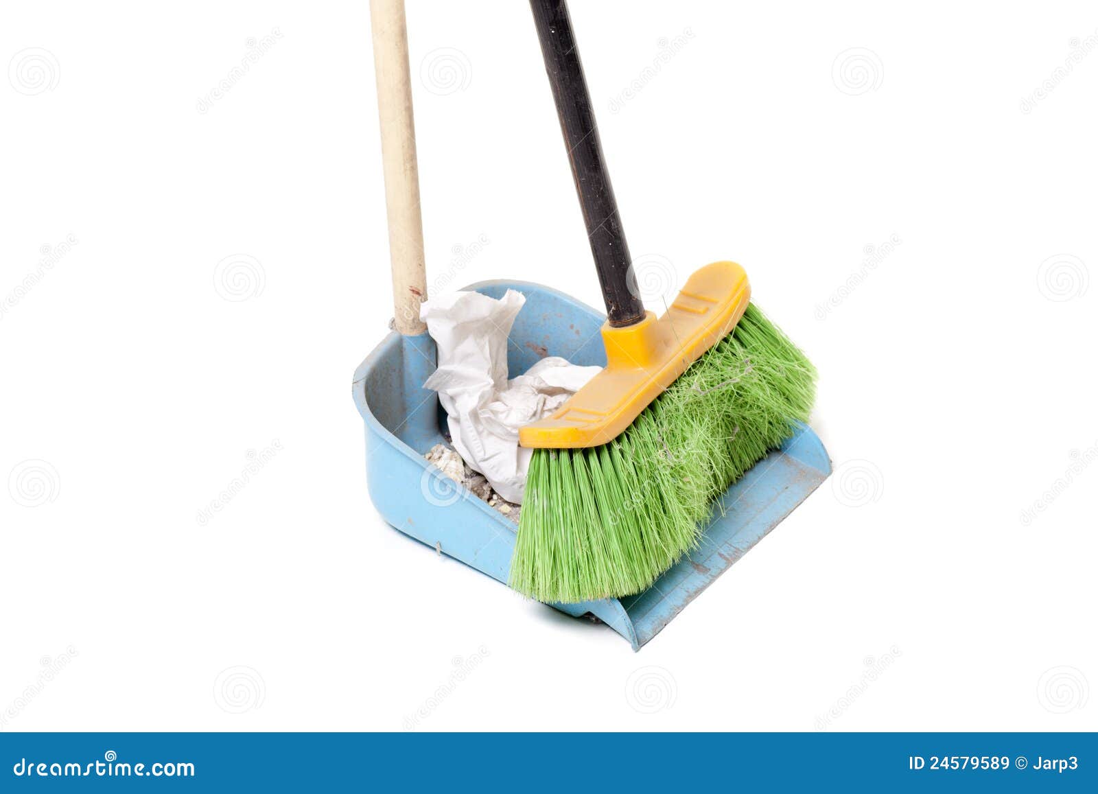 Bezem en blik stock afbeelding. Image of bereik, voorwerp - 24579589