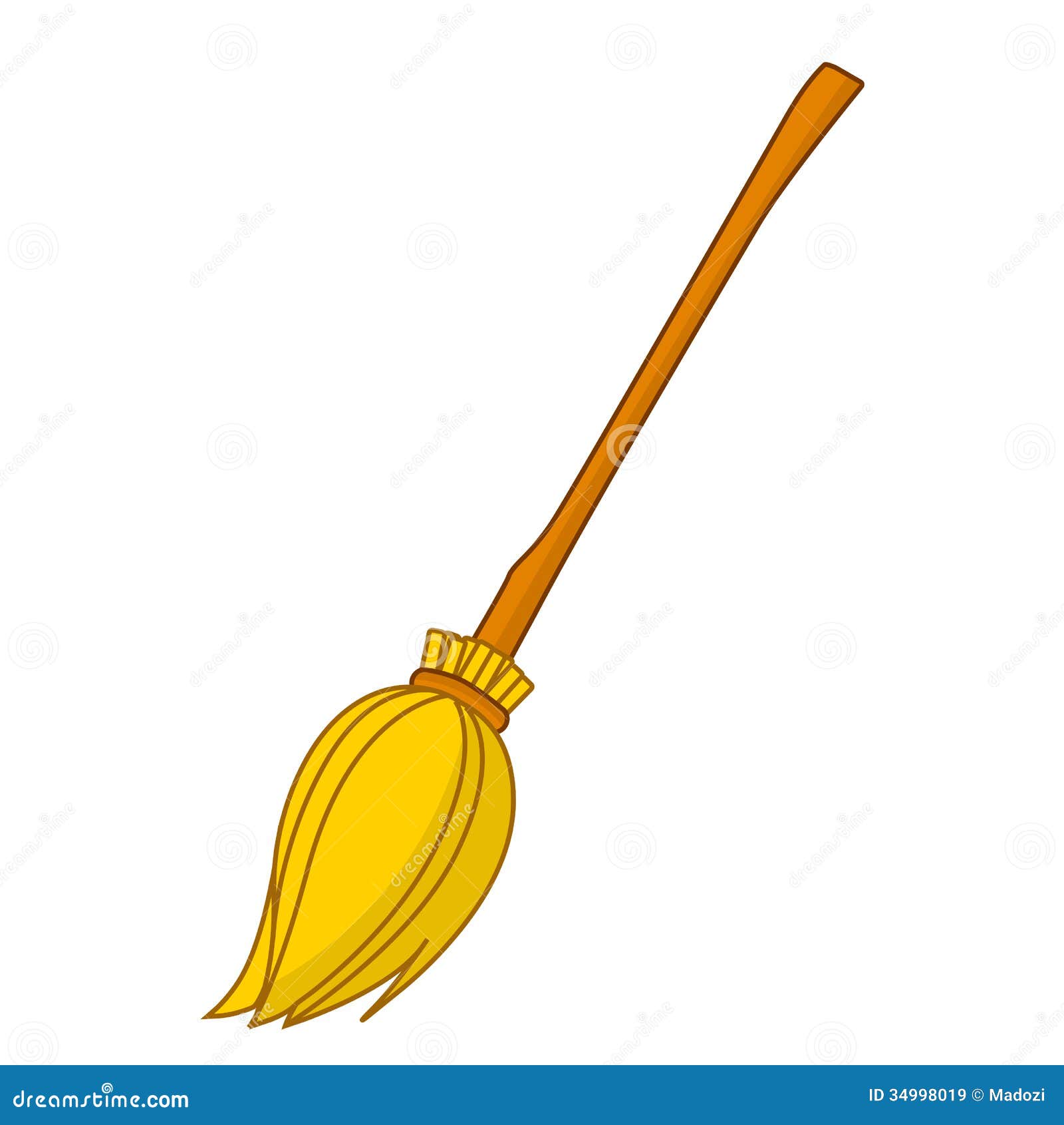 Bezem Geïsoleerde Illustratie Vector Illustratie - Illustration of hout ...