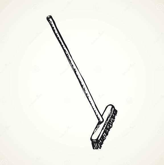 Bezem Vector tekening vector illustratie. Illustration of pictogram ...