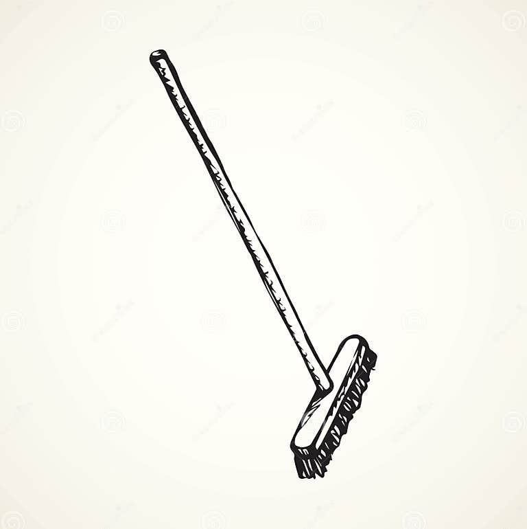 Bezem Vector tekening vector illustratie. Illustration of pictogram ...