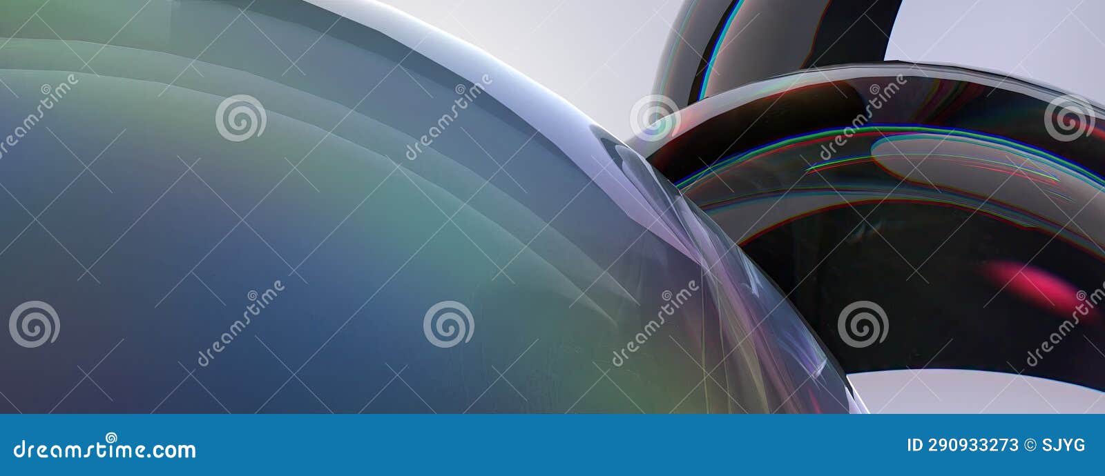 Bezier Blue Gradient of Rainbow Dispersion of Spherical Cloudy Glass ...