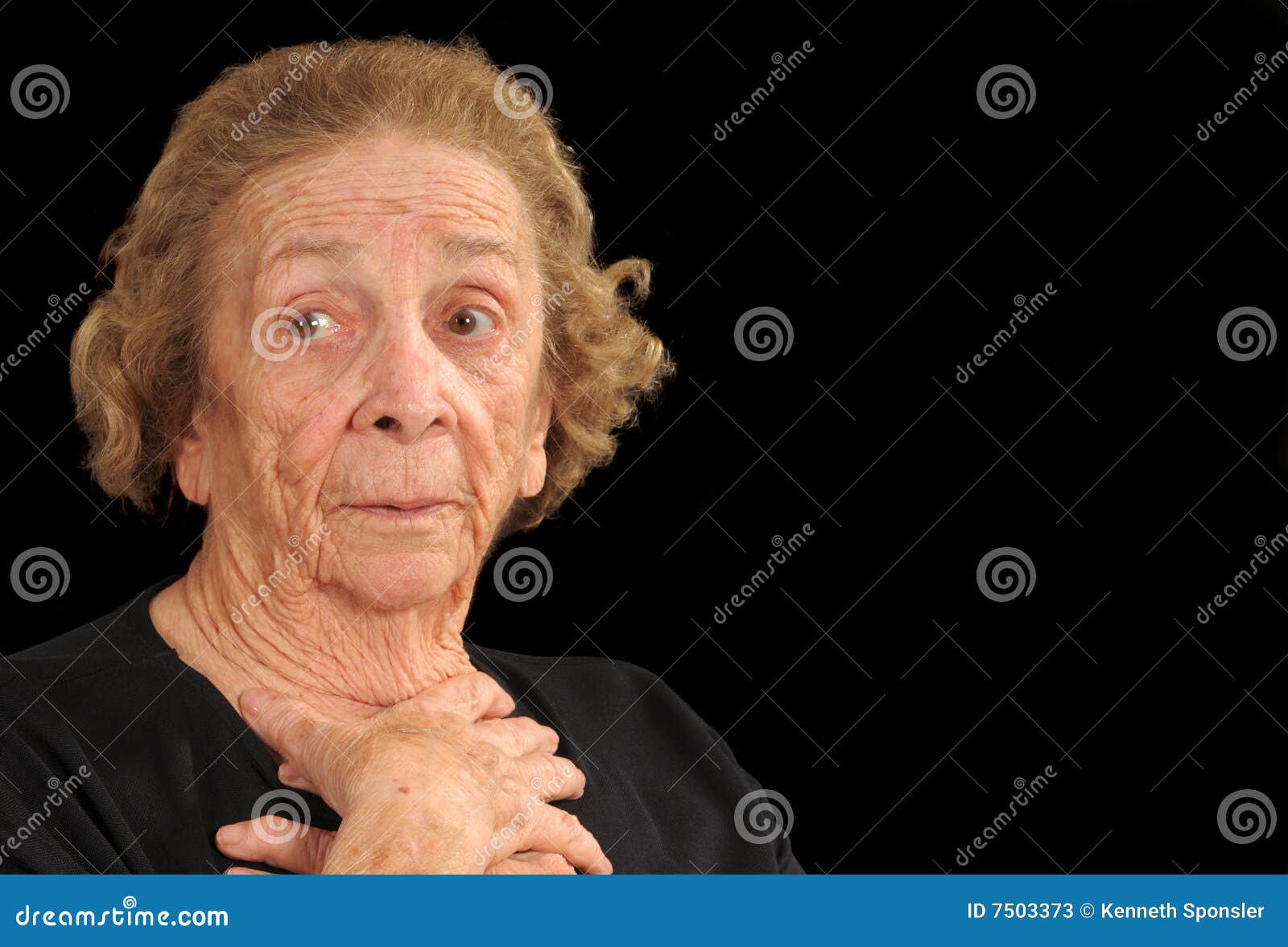 Bezorgd stock afbeelding. Image of rijs, vrouw, oudste - 7503373