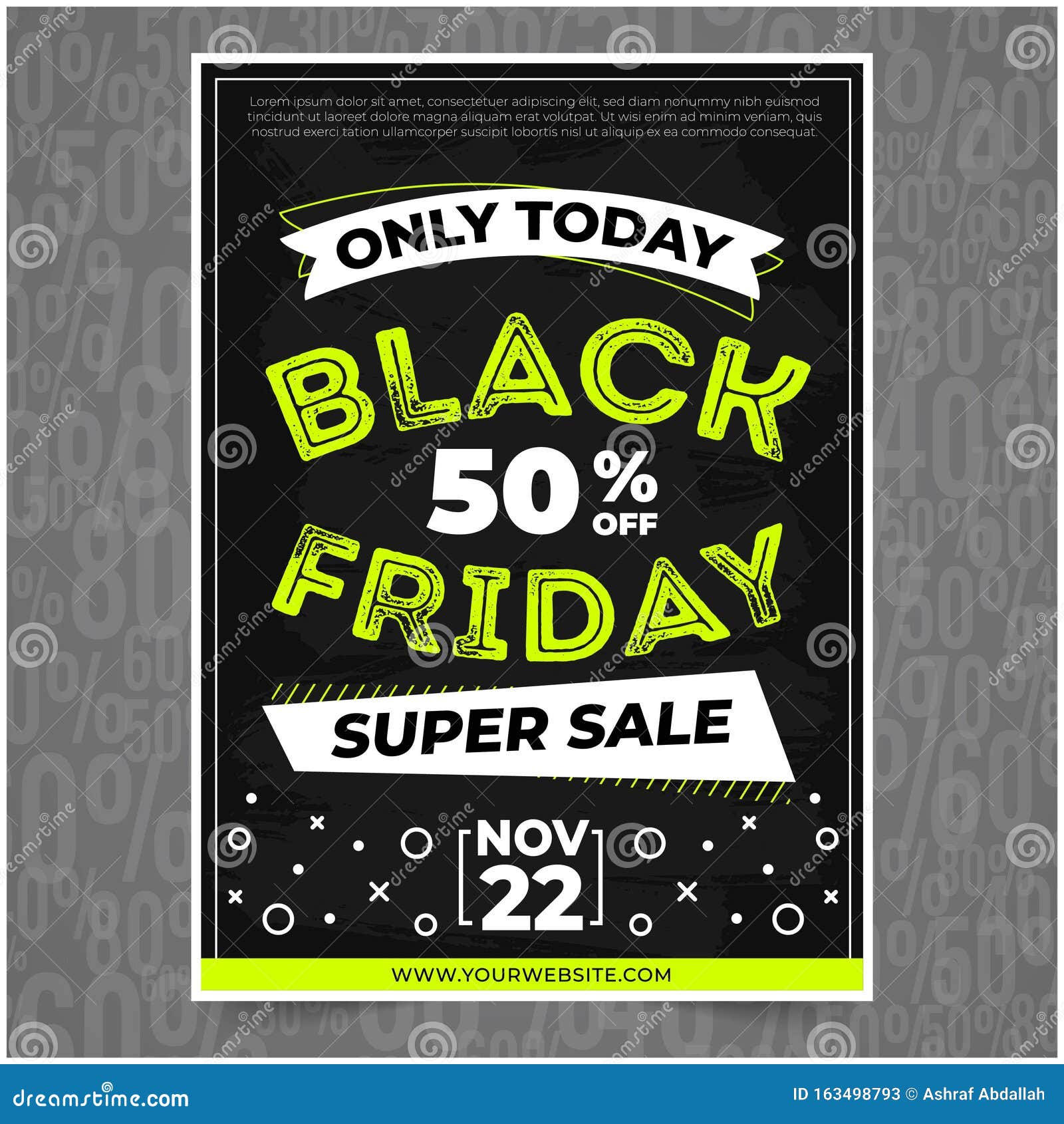 Black Friday Commercial Sale Flyer Design Template Stock Vector ...