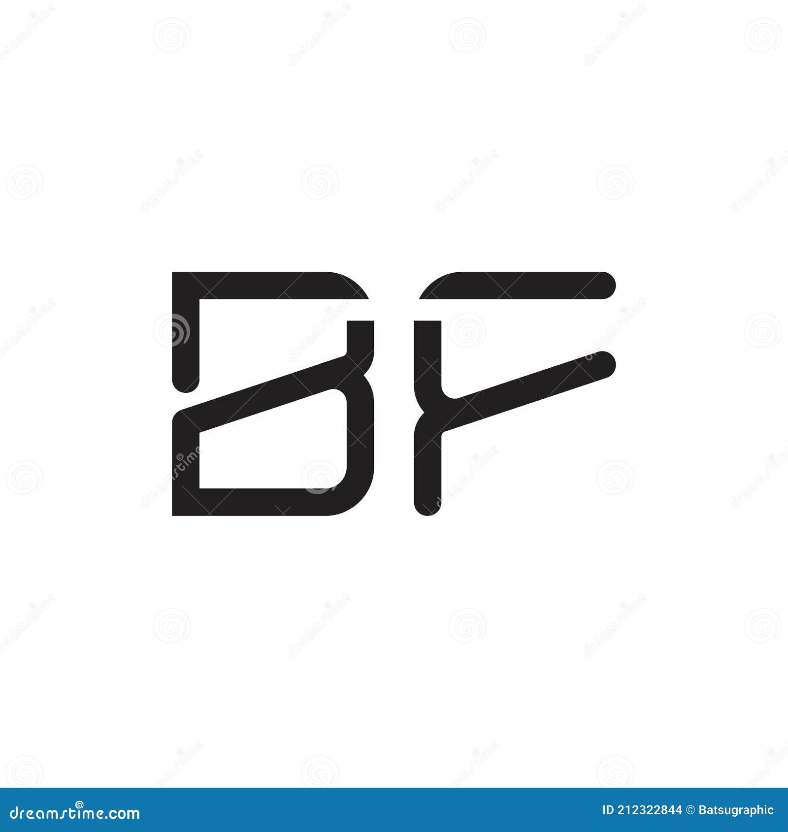 Bf Initial Letter Vector Logo Icon Stock Vector - Illustration of flat ...