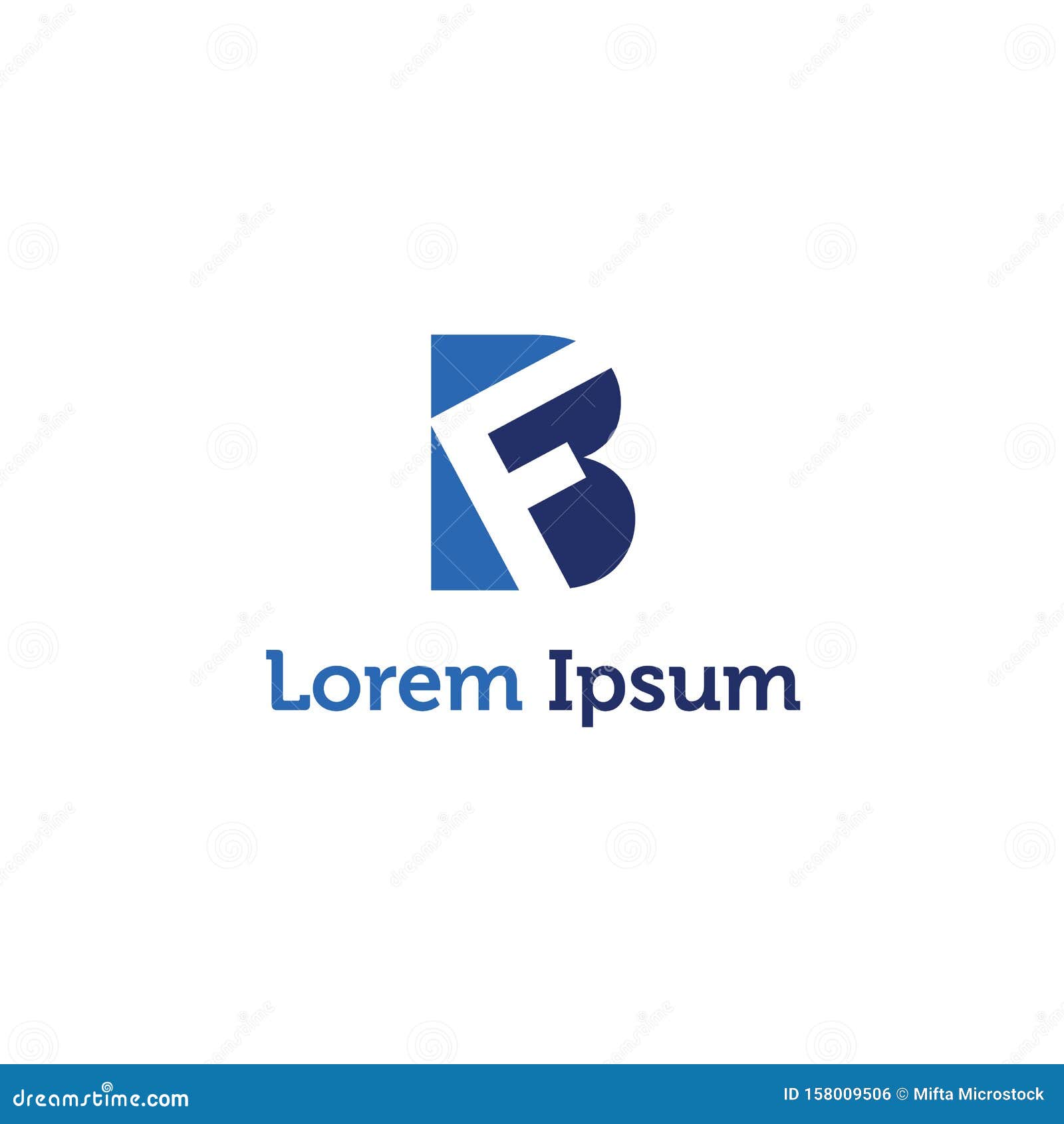 BF Initial Logo Design Simple Stock Vector - Illustration of modernnbf ...