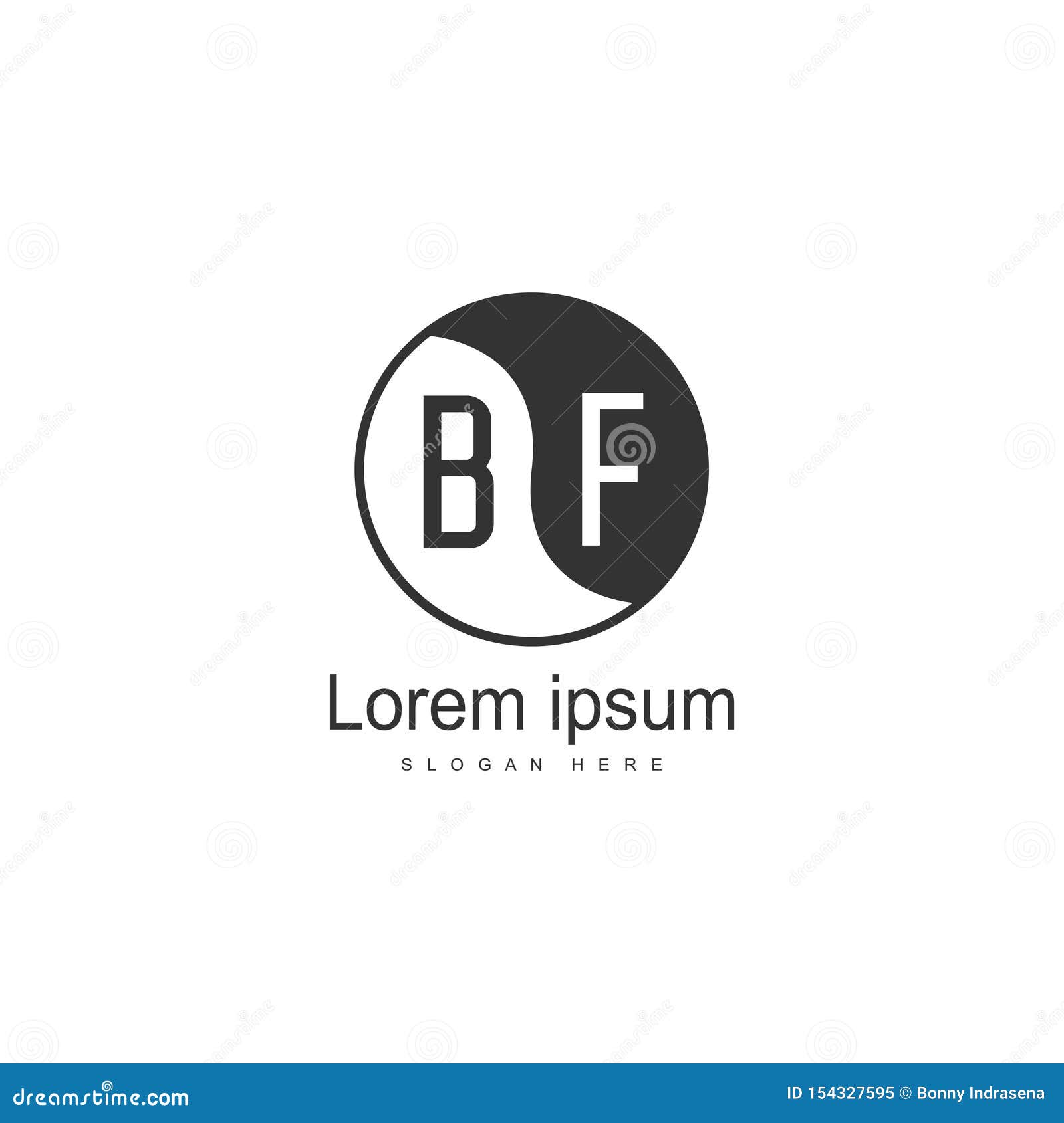 BF Letter Logo Design. Creative Modern BF Letters Icon Illustration ...