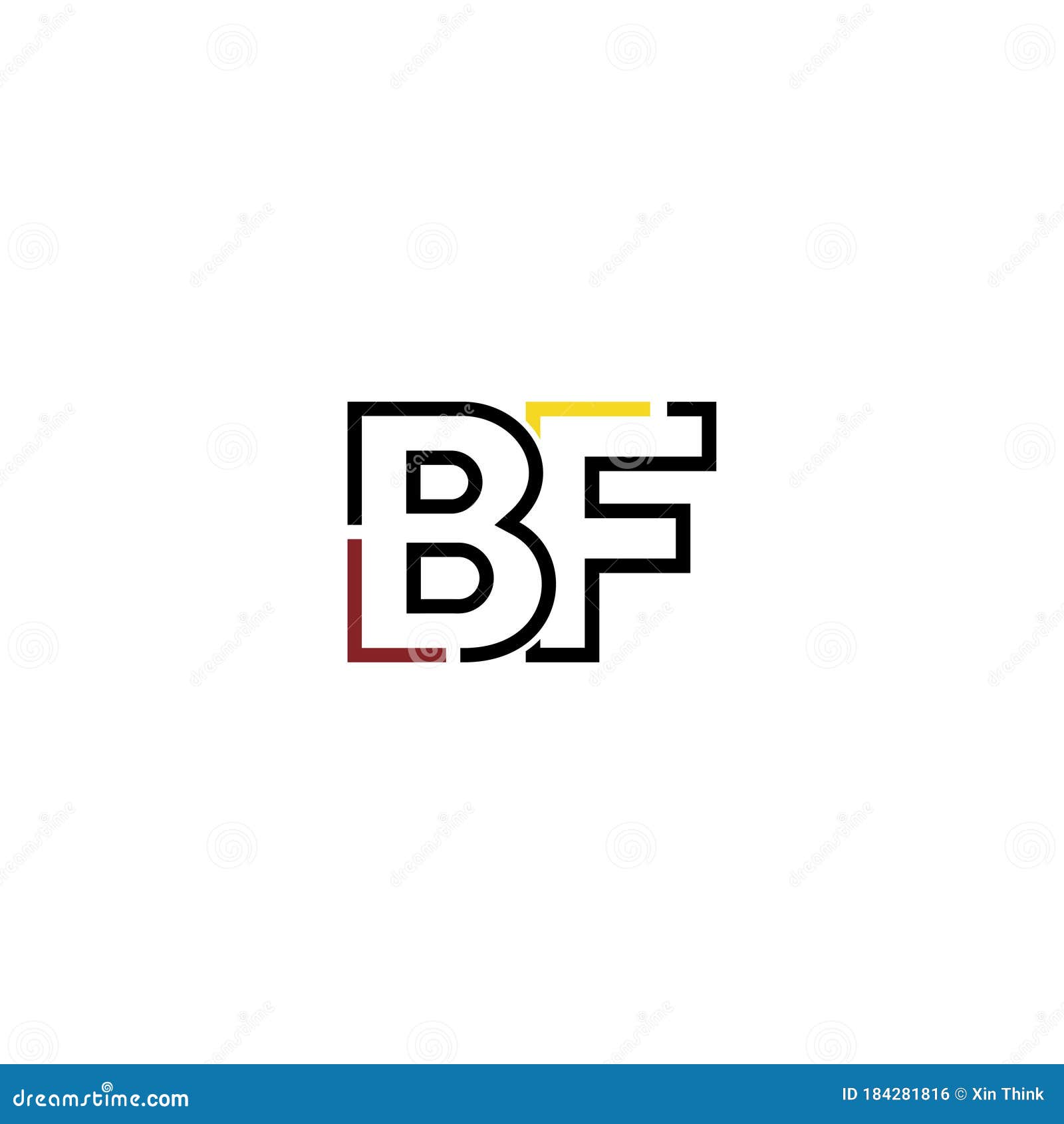 BF Letter Logo Icon Design Template Elements Stock Vector ...