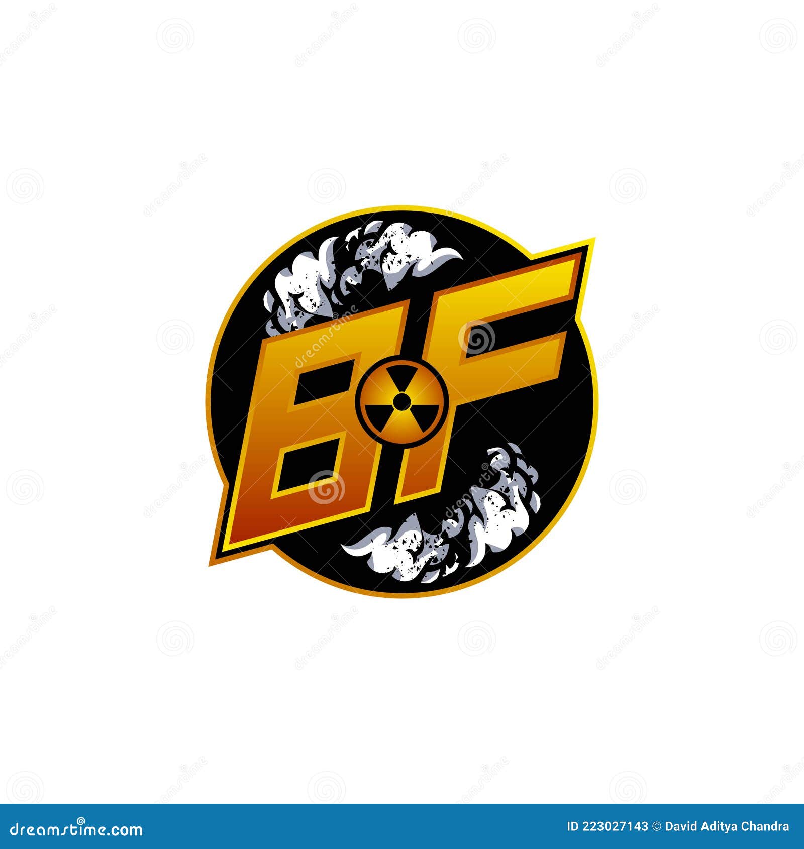 BF Logo Monogram ESport Gaming with Gas Shape Design Stock Vector ...