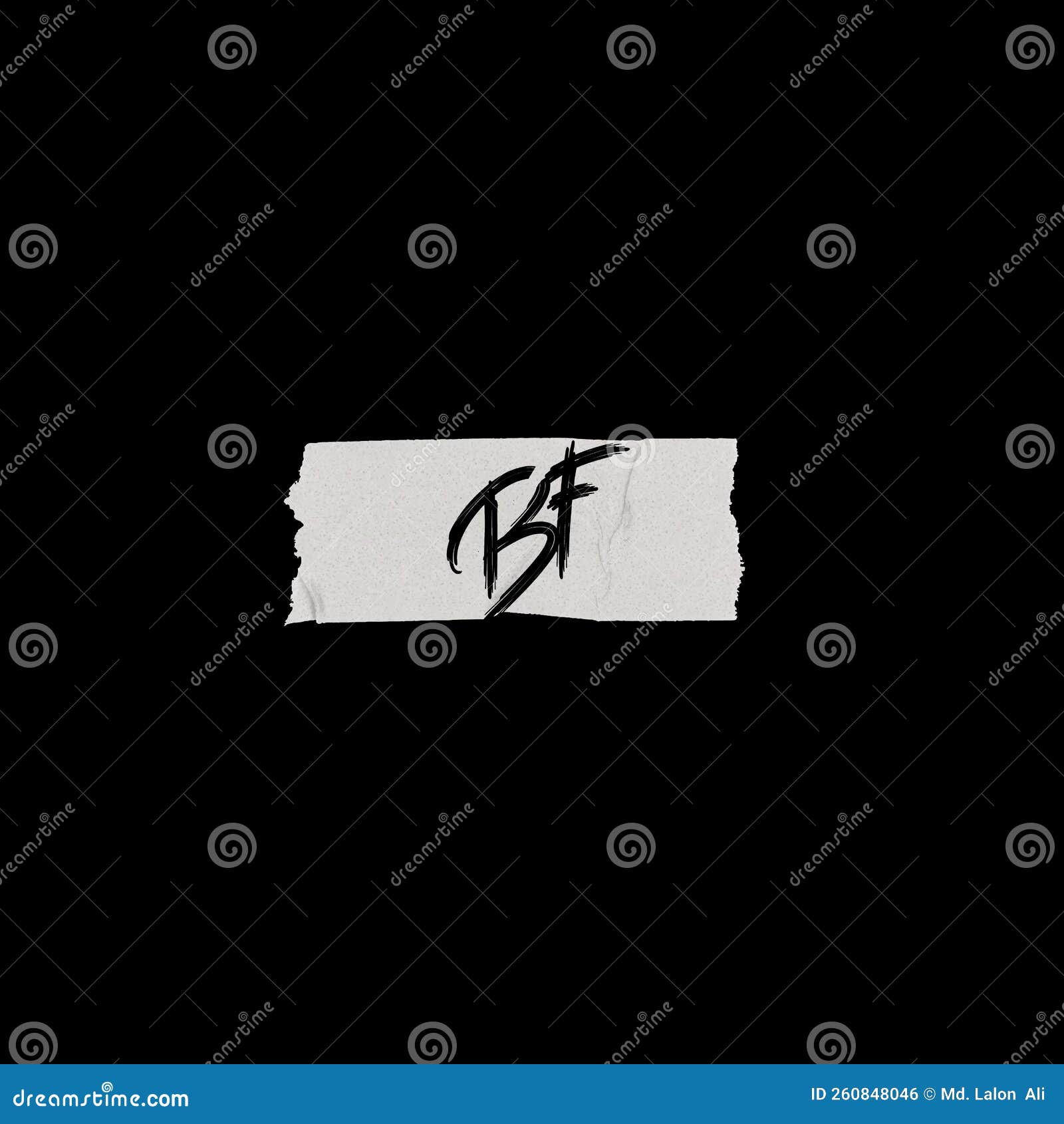 BF Text Logo Design stock vector. Illustration of letters - 260848046