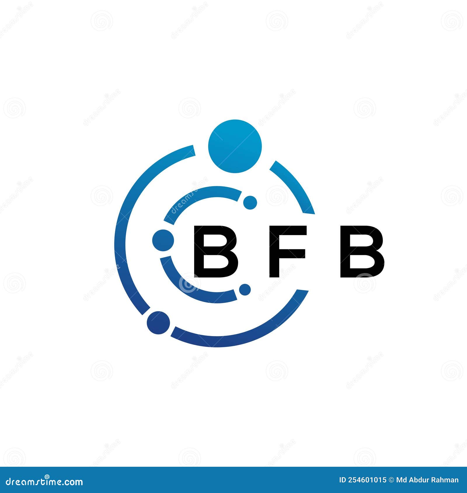 BFB Letter Logo Design on White Background. BFB Creative Initials ...