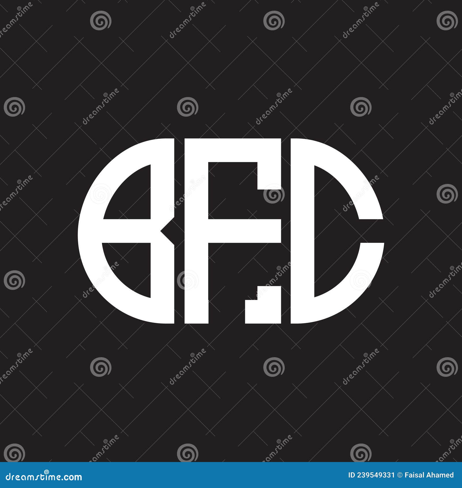 BFC Letter Logo Design On Black Background. BFC Cartoon Vector ...