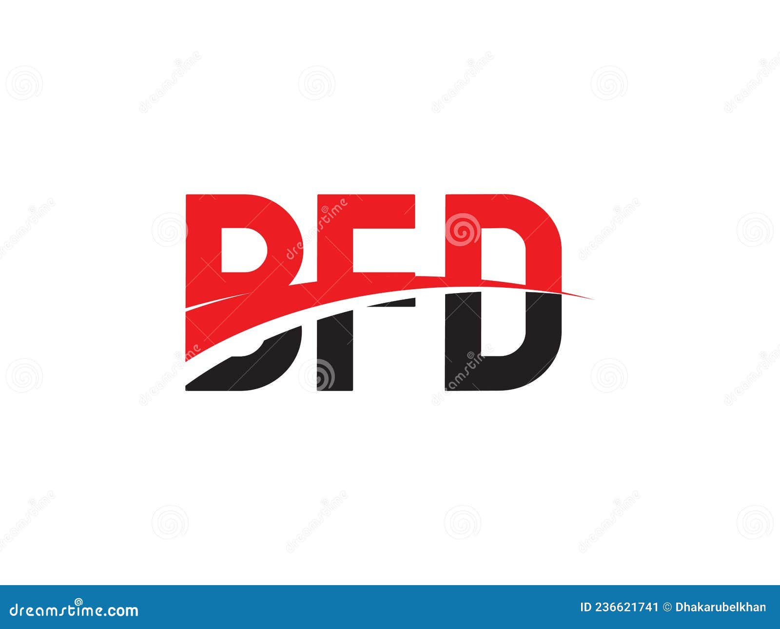 BFD Letter Initial Logo Design Vector Illustration Stock Vector ...