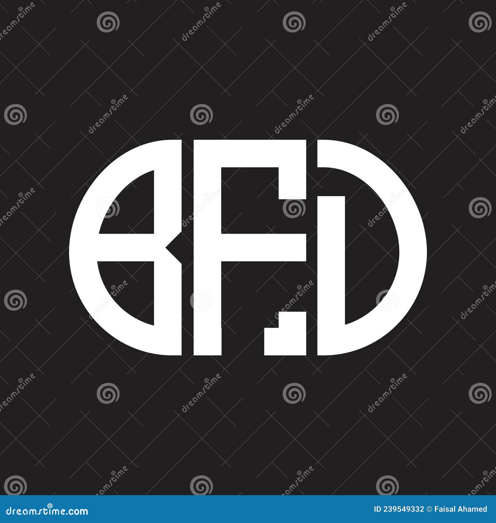 BFD Letter Logo Design on Black Background. BFD Stock Vector ...