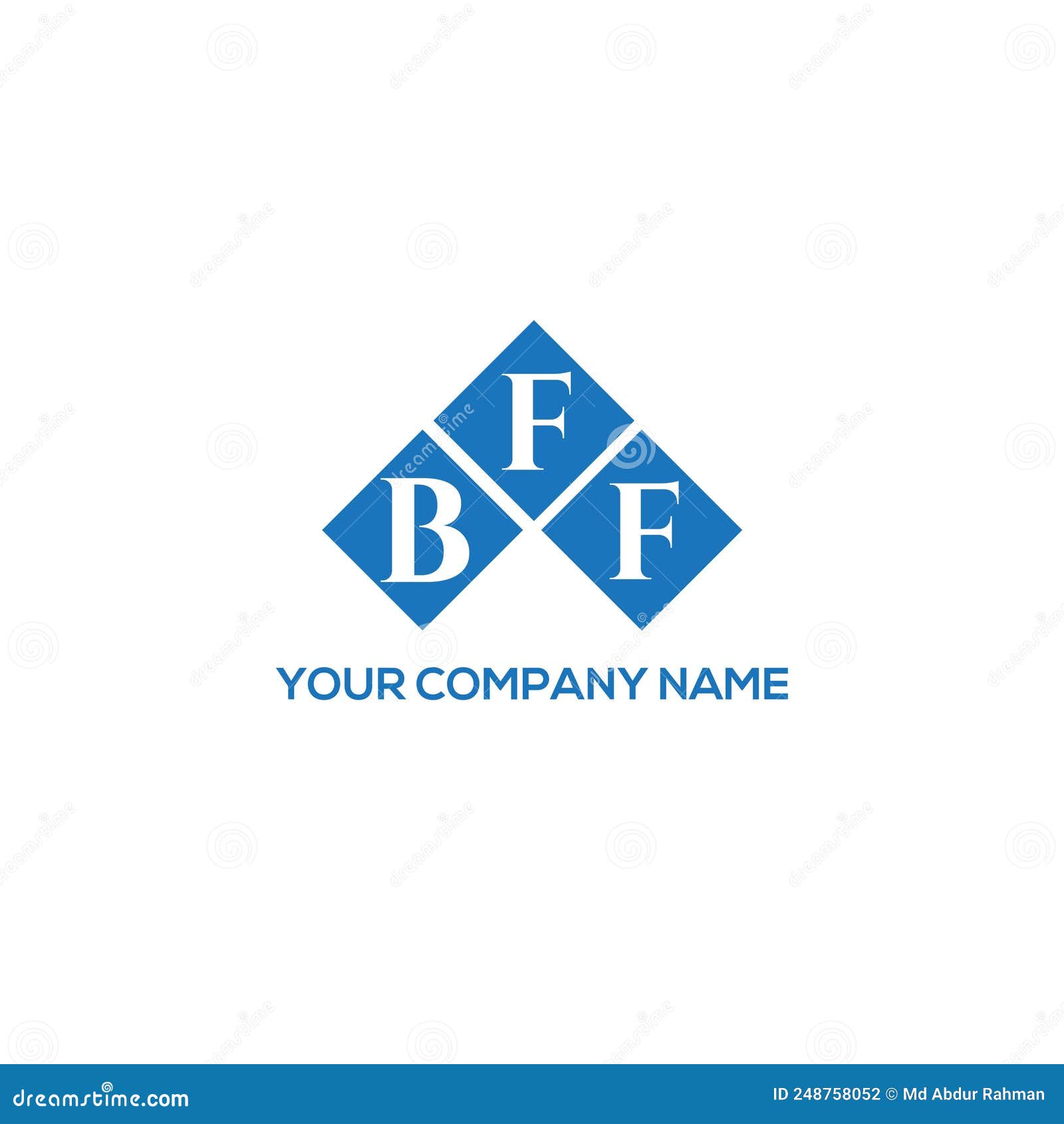 BFF Letter Logo Design on BLACK Background. BFF Creative Initials ...