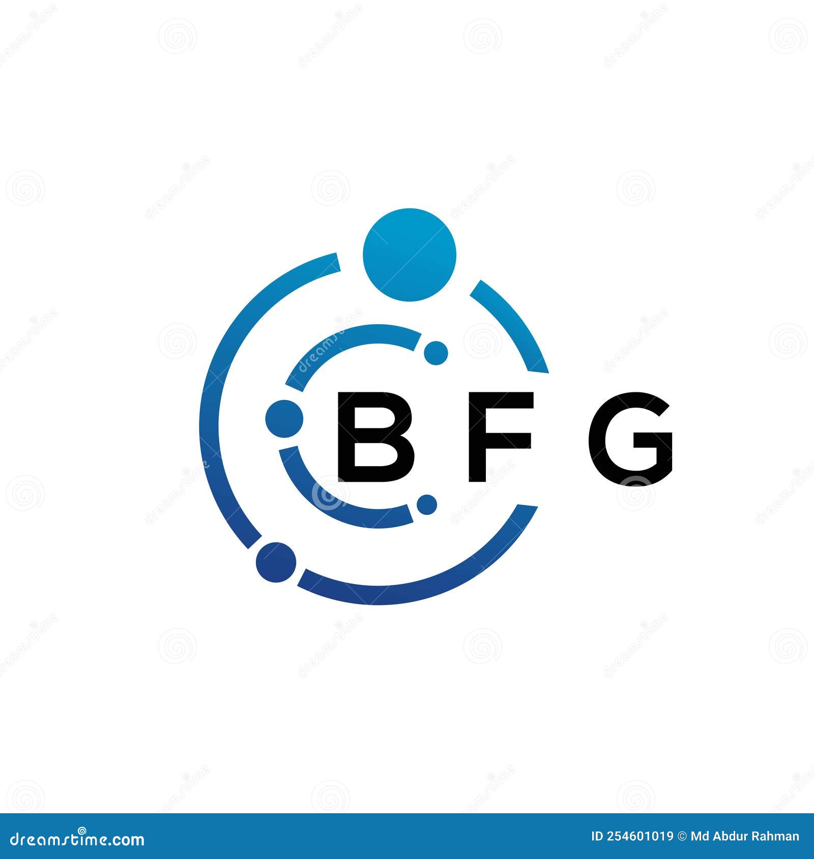 BFG Letter Logo Design On White Background. BFG Creative Initials ...