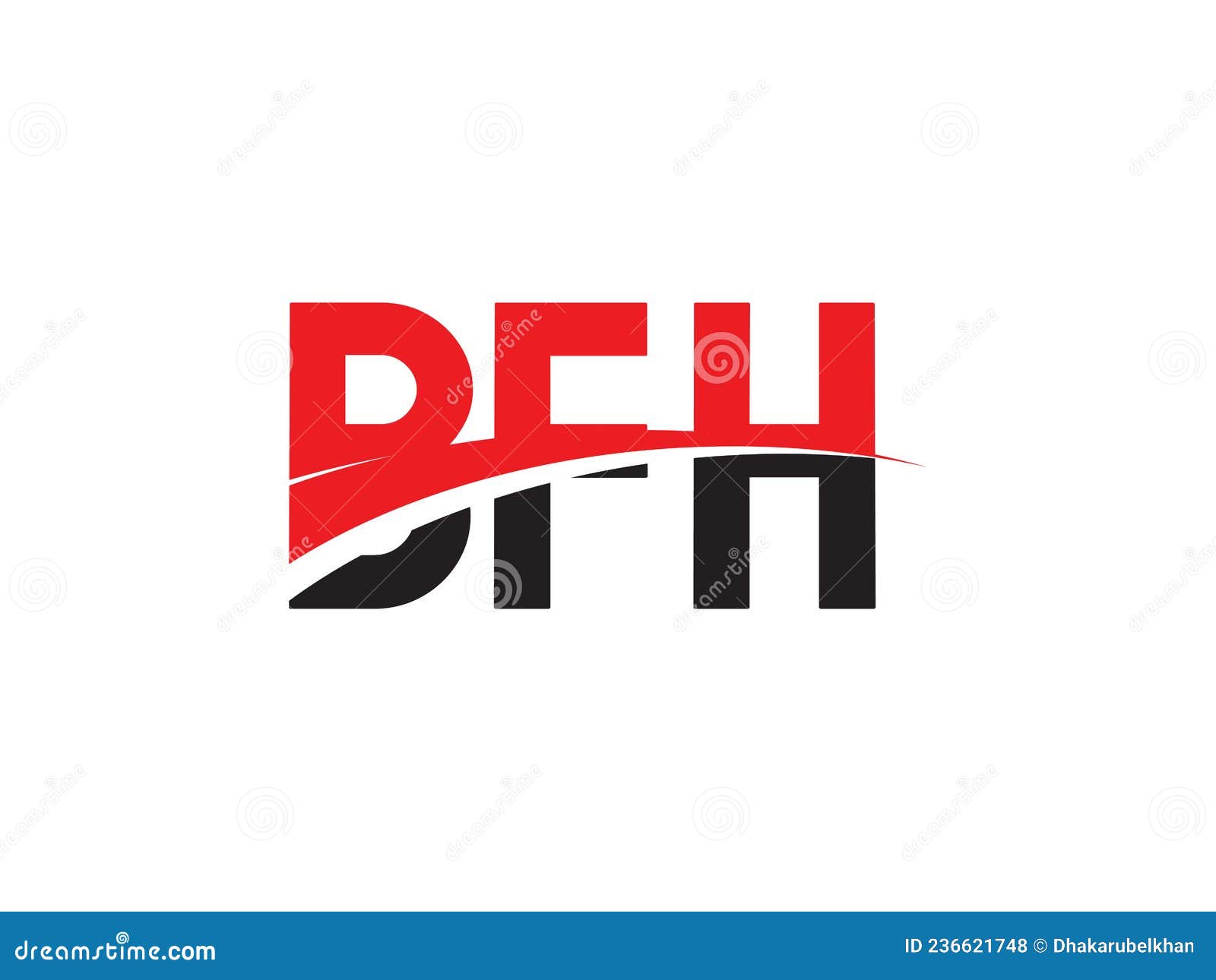 BFH Letter Initial Logo Design Vector Illustration Stock Vector ...