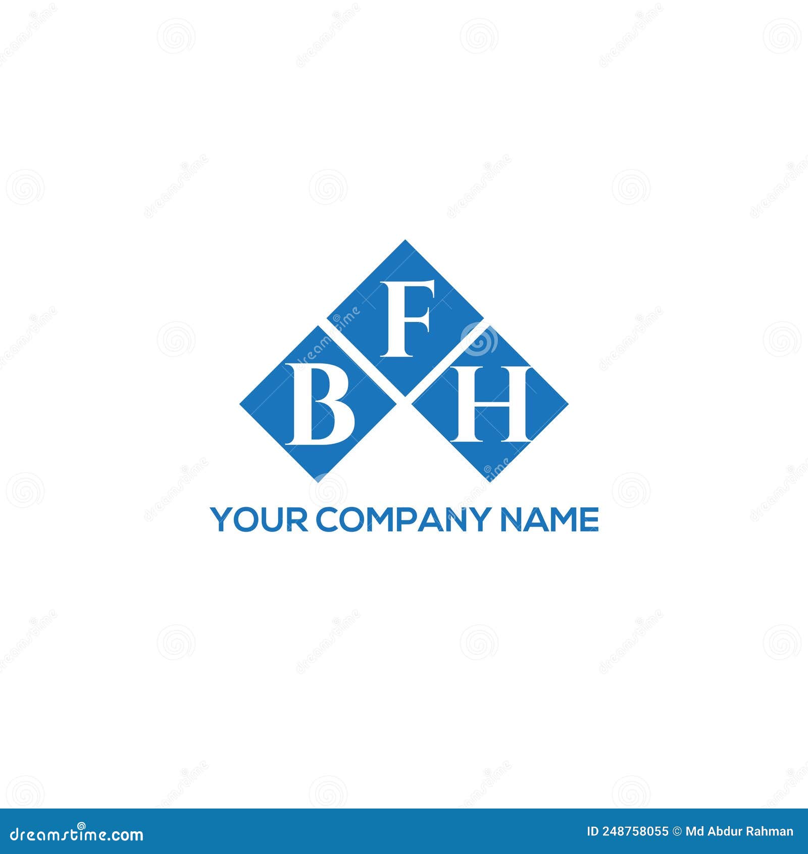 BFH Letter Logo Design on BLACK Background. BFH Creative Initials ...