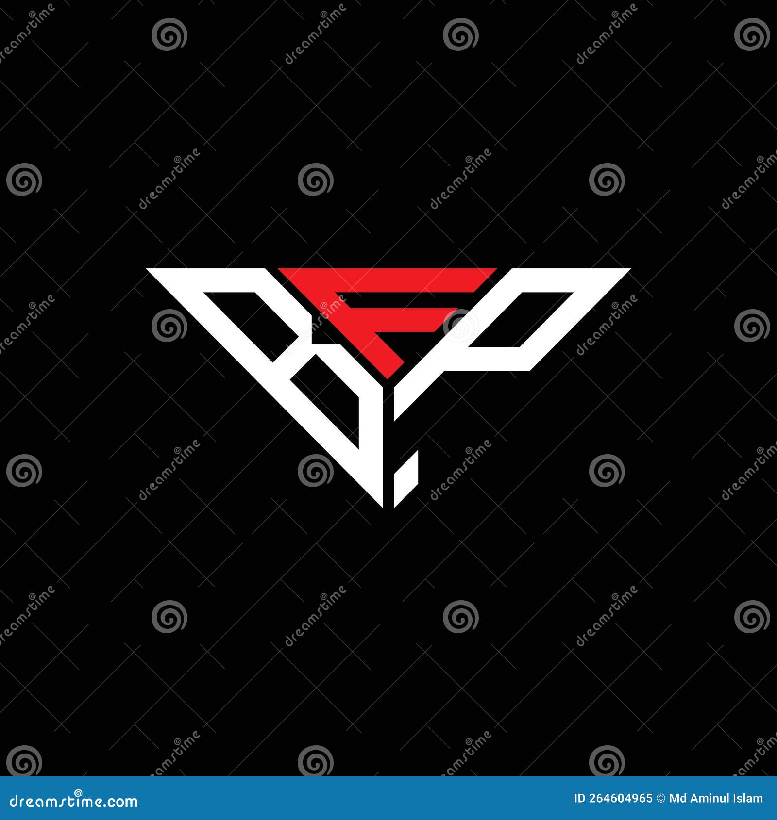 BFP Letter Logo Creative Design with Vector Graphic, Stock Vector ...