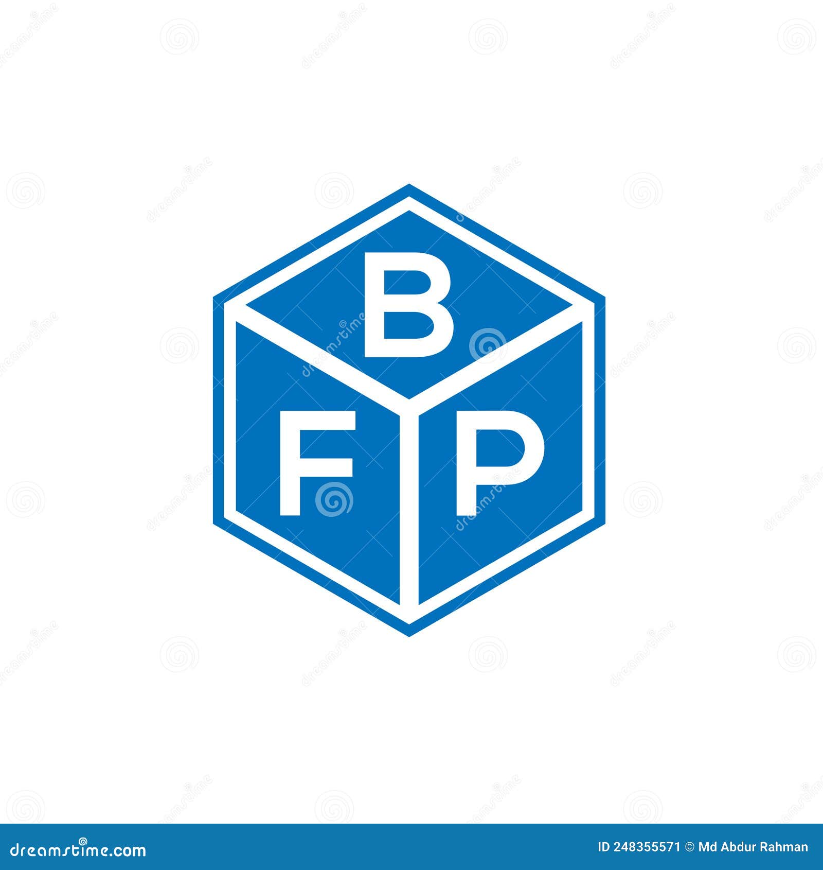 BFP Letter Logo Design on Black Background. BFP Creative Initials ...