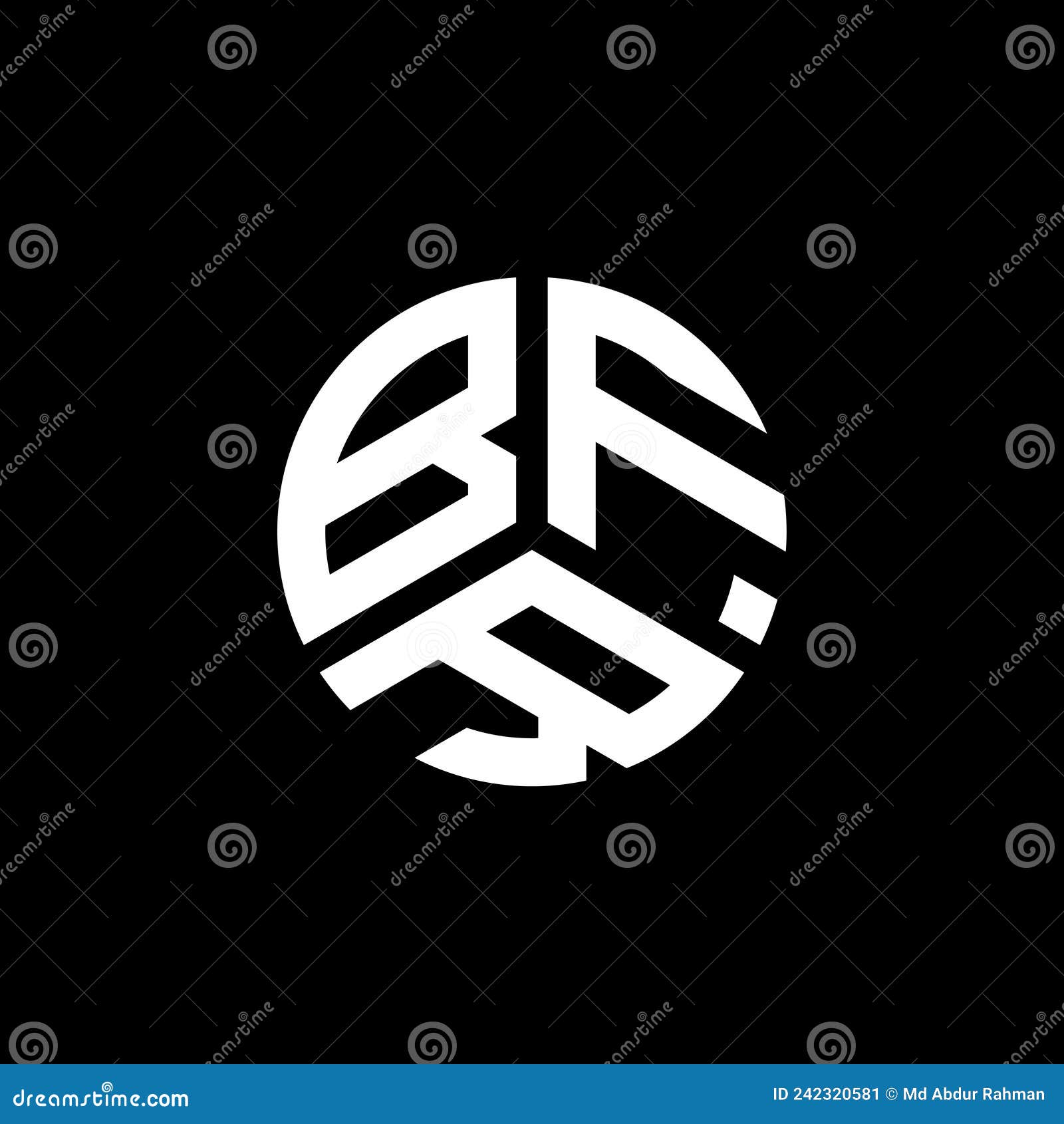 BFR Letter Logo Design on White Background. BFR Creative Initials ...