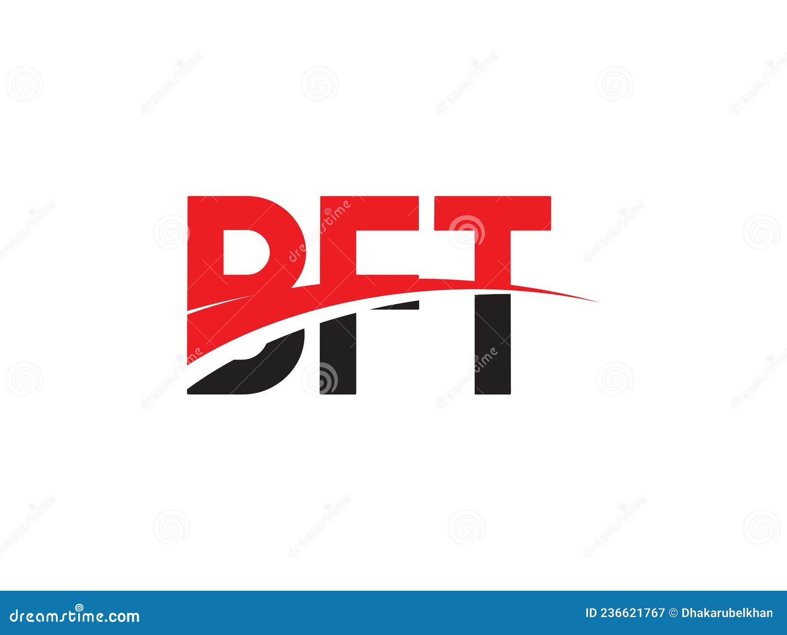 BFT Letter Initial Logo Design Vector Illustration Stock Vector ...