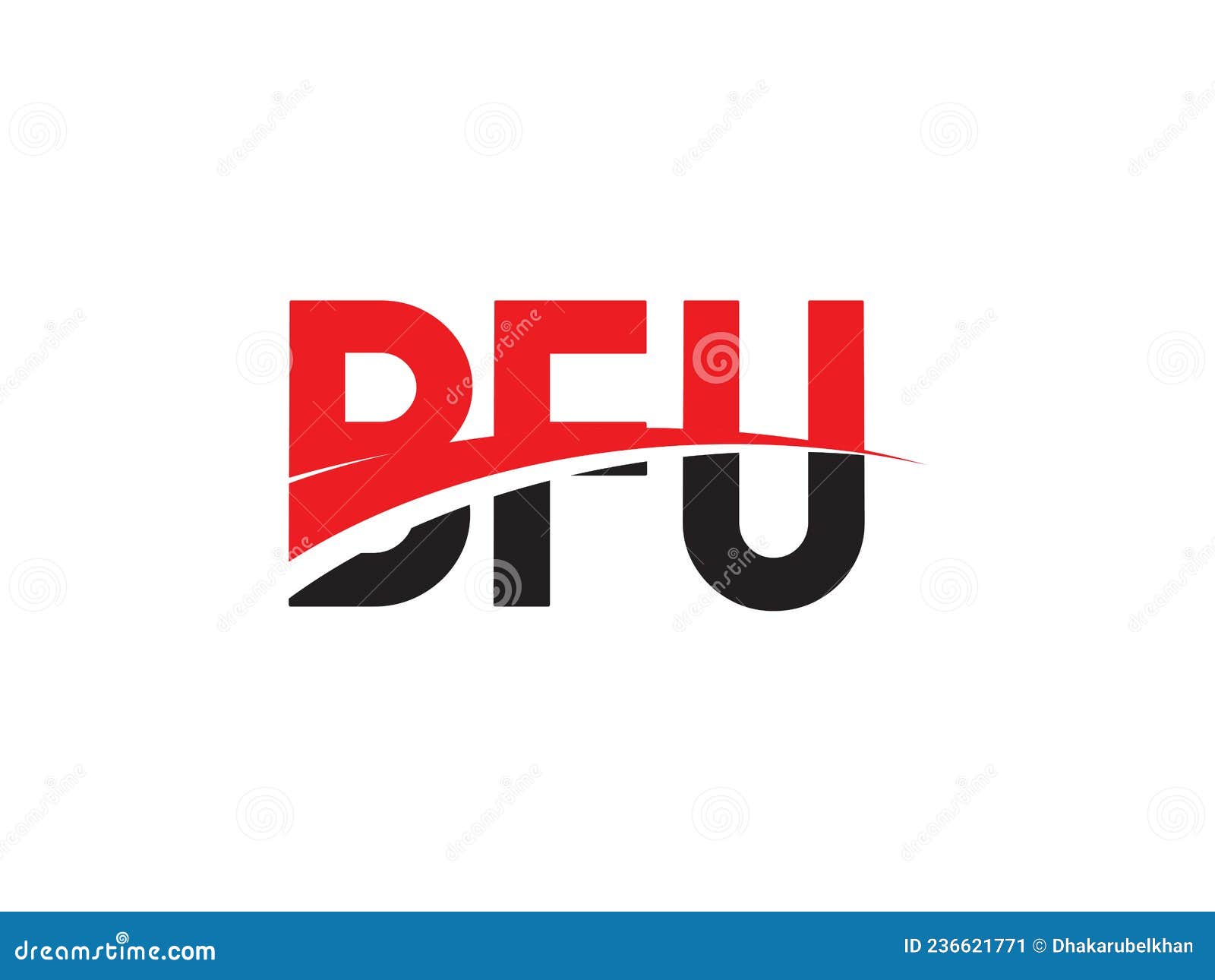 BFU Letter Initial Logo Design Vector Illustration Stock Vector ...