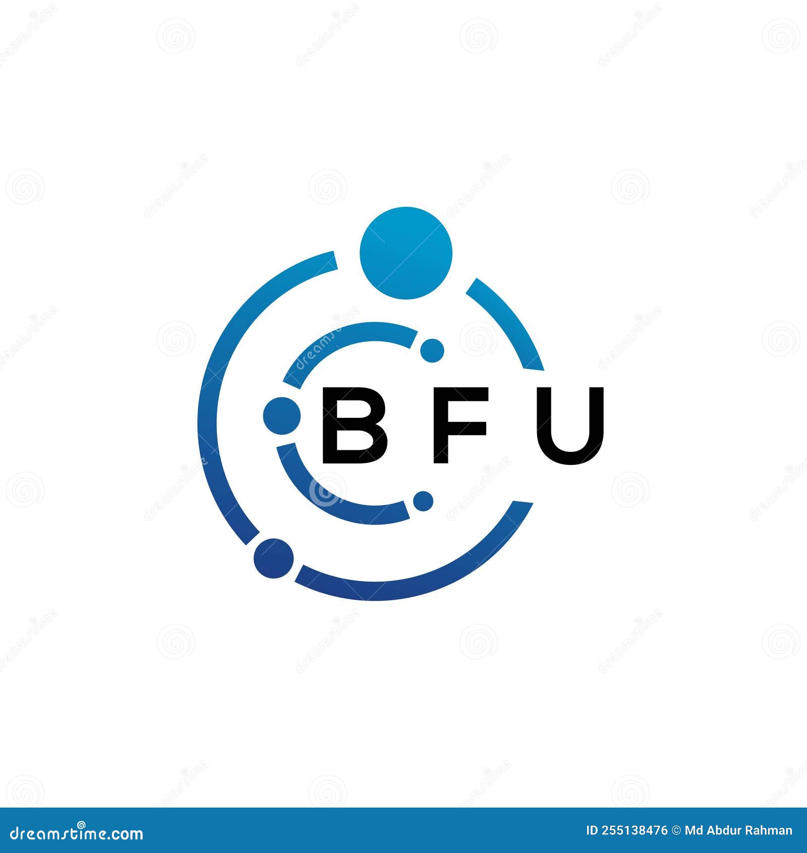 BFU Letter Logo Design on White Background. BFU Creative Initials ...