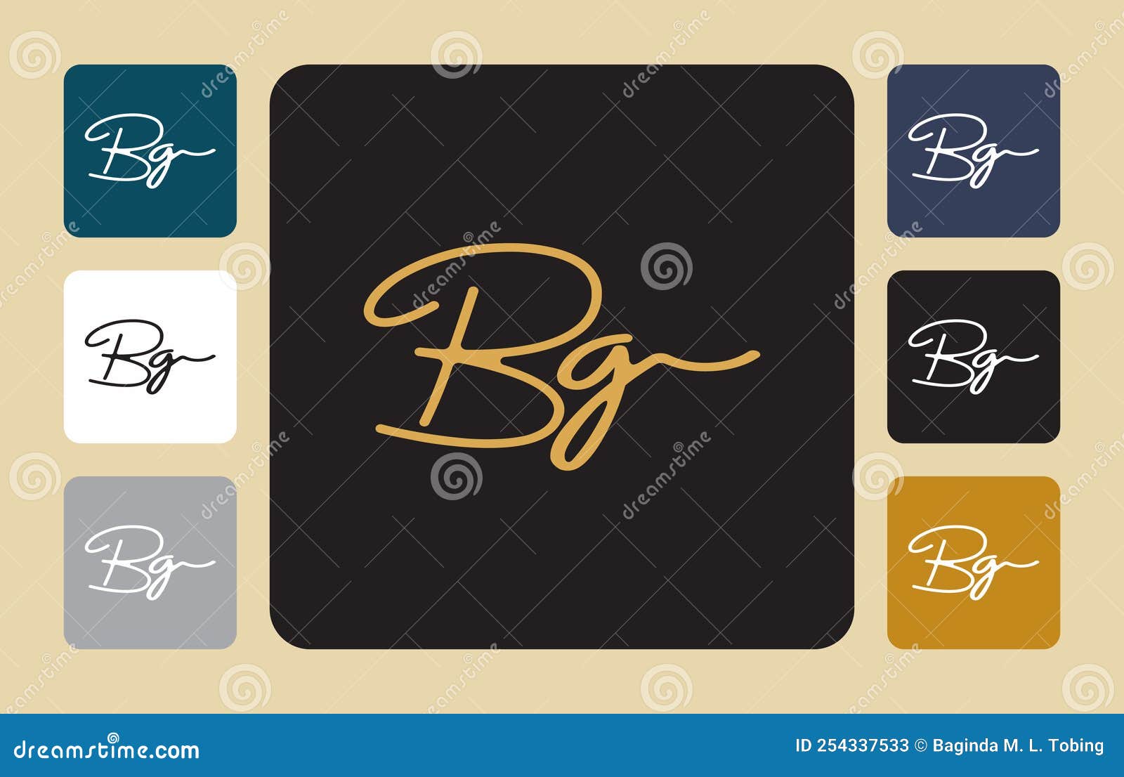 Bg B G Initial Handwriting Bg Initial Handwriting Signature Logo ...