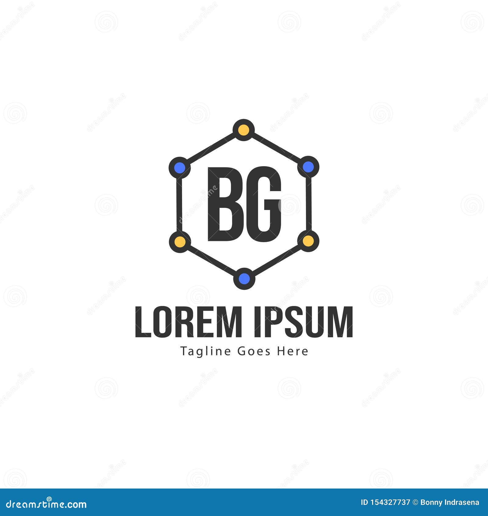 BG Letter Logo Design. Creative Modern BG Letters Icon Illustration ...