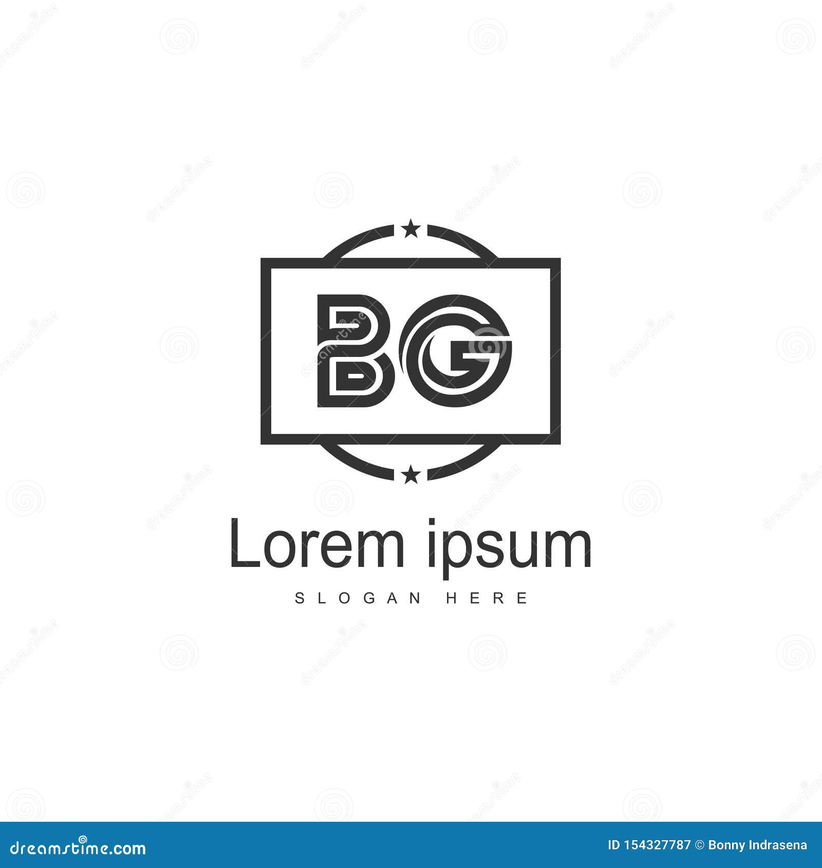 BG Letter Logo Design. Creative Modern BG Letters Icon Illustration ...