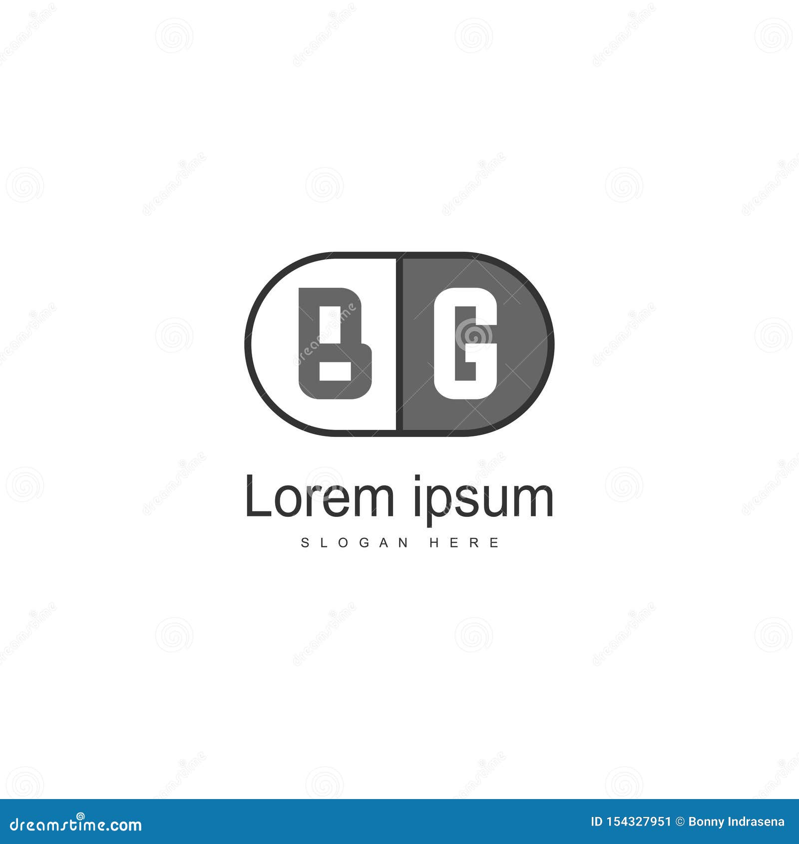 BG Letter Logo Design. Creative Modern BG Letters Icon Illustration ...