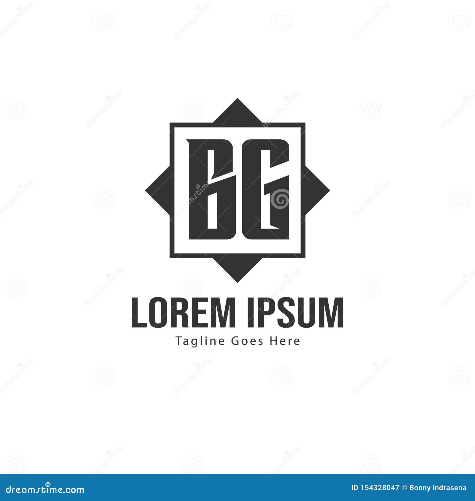 BG Letter Logo Design. Creative Modern BG Letters Icon Illustration ...