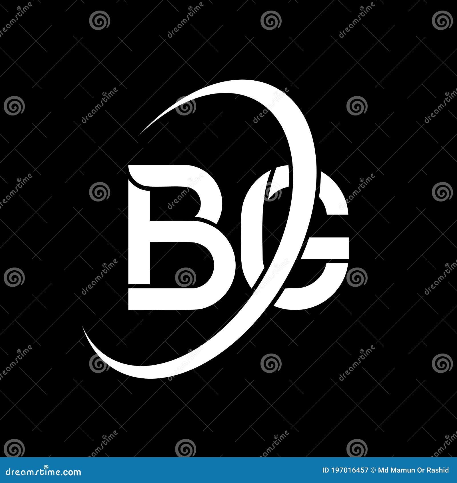 BG Logo. B G Design. White BG Letter. BG/B G Letter Logo Design Stock ...