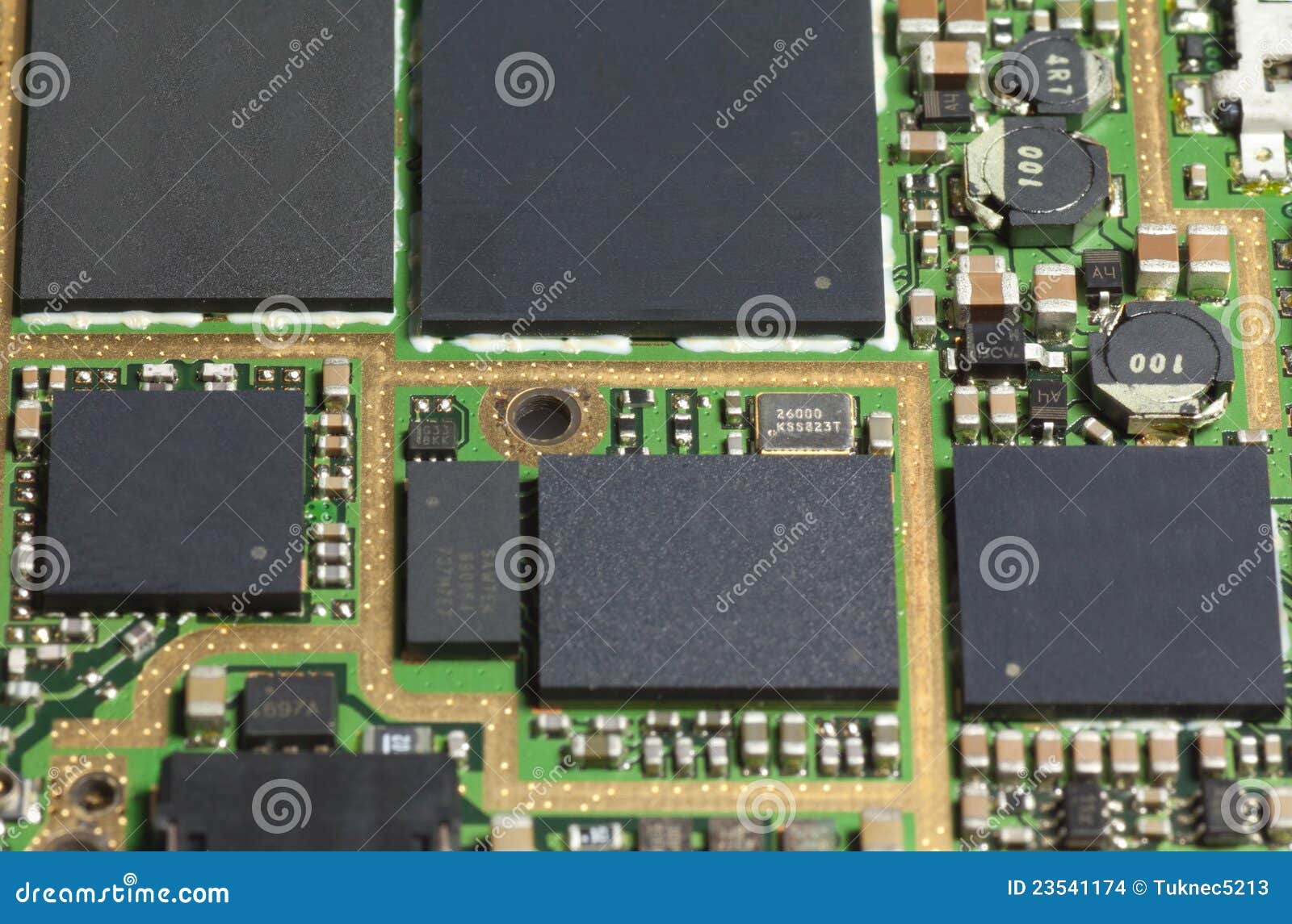 BGA Chip on Mopbile Phone PCB Stock Photo - Image of ncomponent ...
