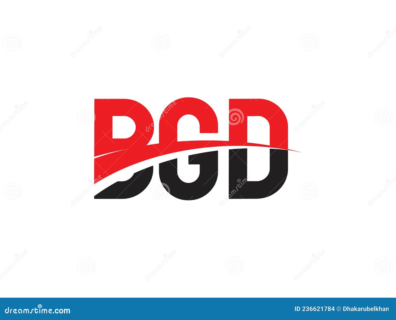 BGD Letter Initial Logo Design Vector Illustration Stock Vector ...