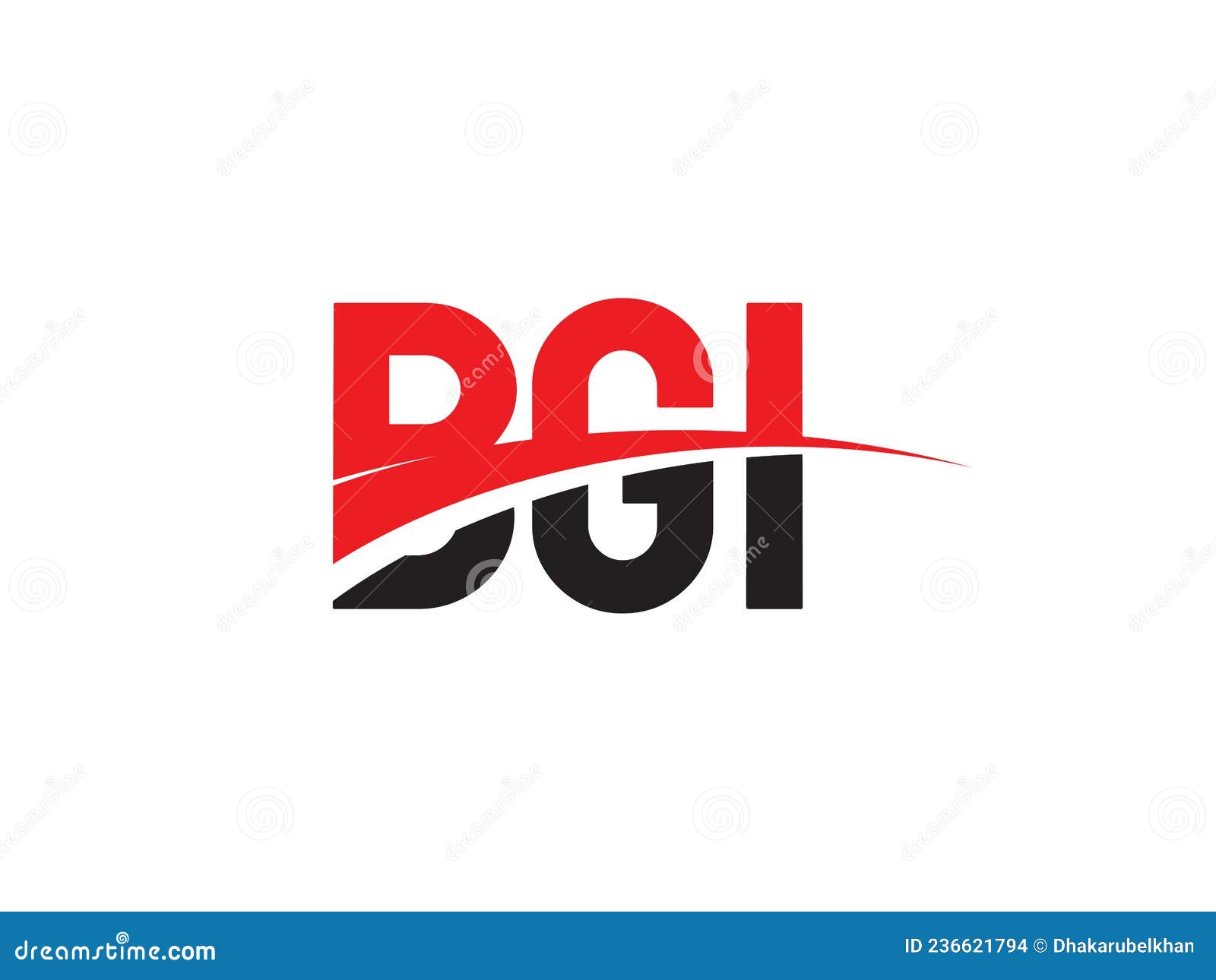 BGI Letter Initial Logo Design Vector Illustration Stock Vector ...