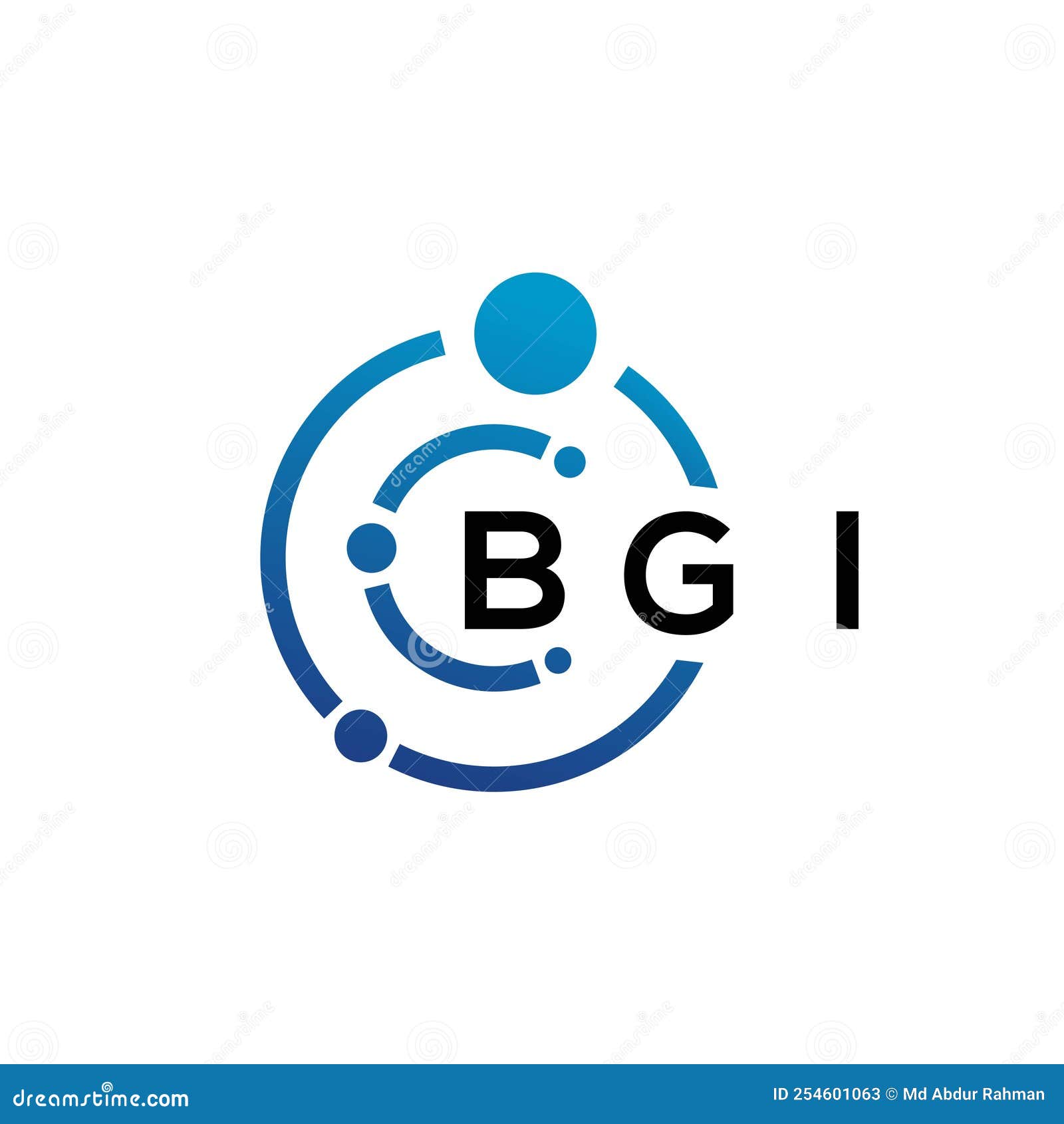BGI Letter Logo Design on White Background. BGI Creative Initials ...