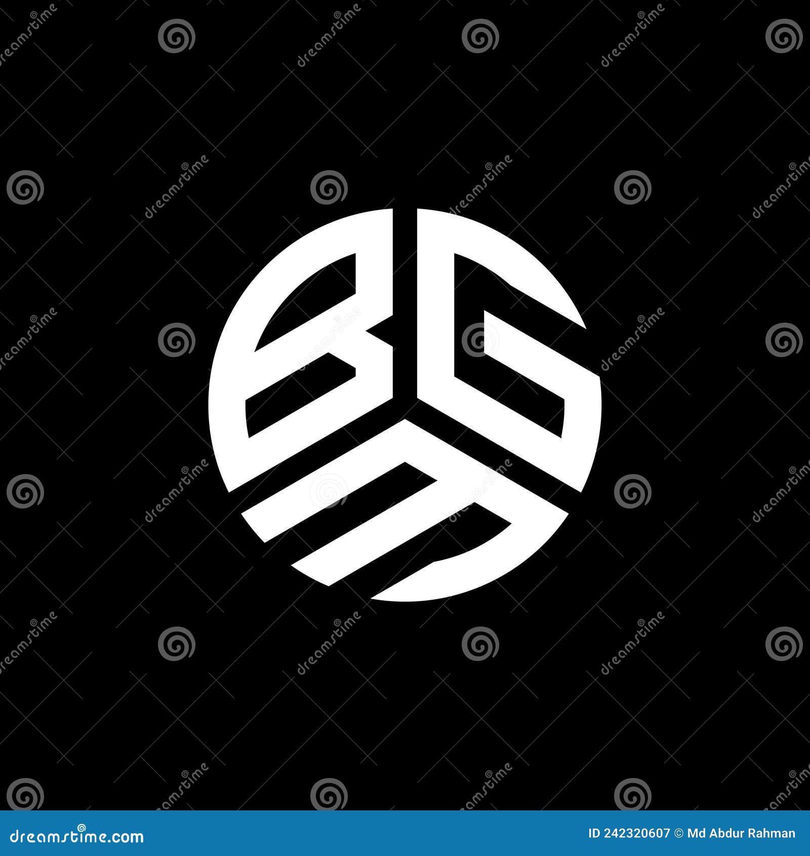 BGM Letter Logo Design on White Background. BGM Creative Initials ...