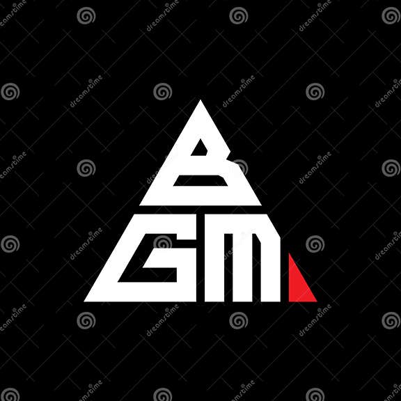BGM Triangle Letter Logo Design with Triangle Shape. BGM Triangle Logo ...