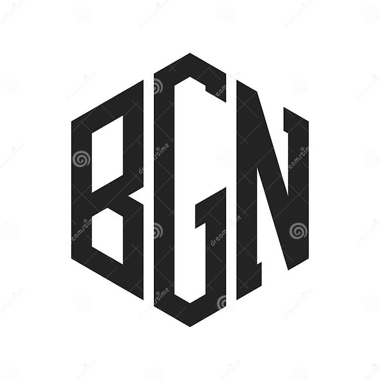 BGN Logo Design. Initial Letter BGN Monogram Logo Using Hexagon Shape ...