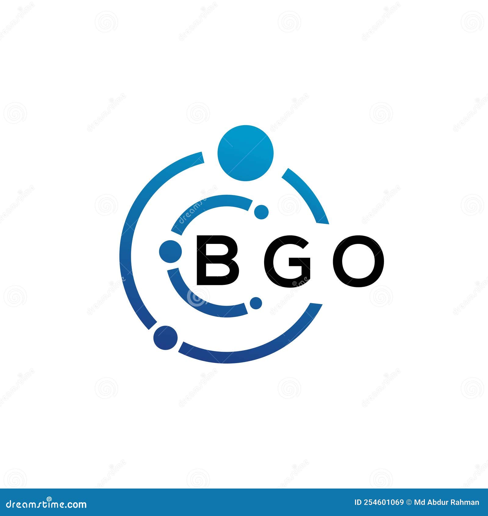 BGO Letter Logo Design on White Background. BGO Creative Initials ...