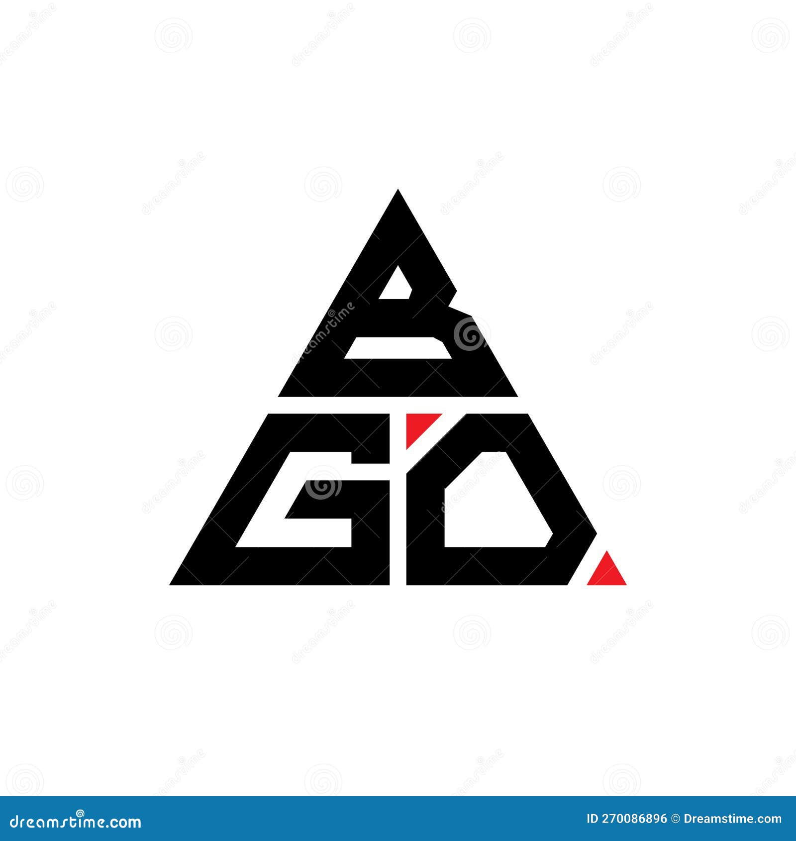 BGO Triangle Letter Logo Design with Triangle Shape. BGO Triangle Logo ...