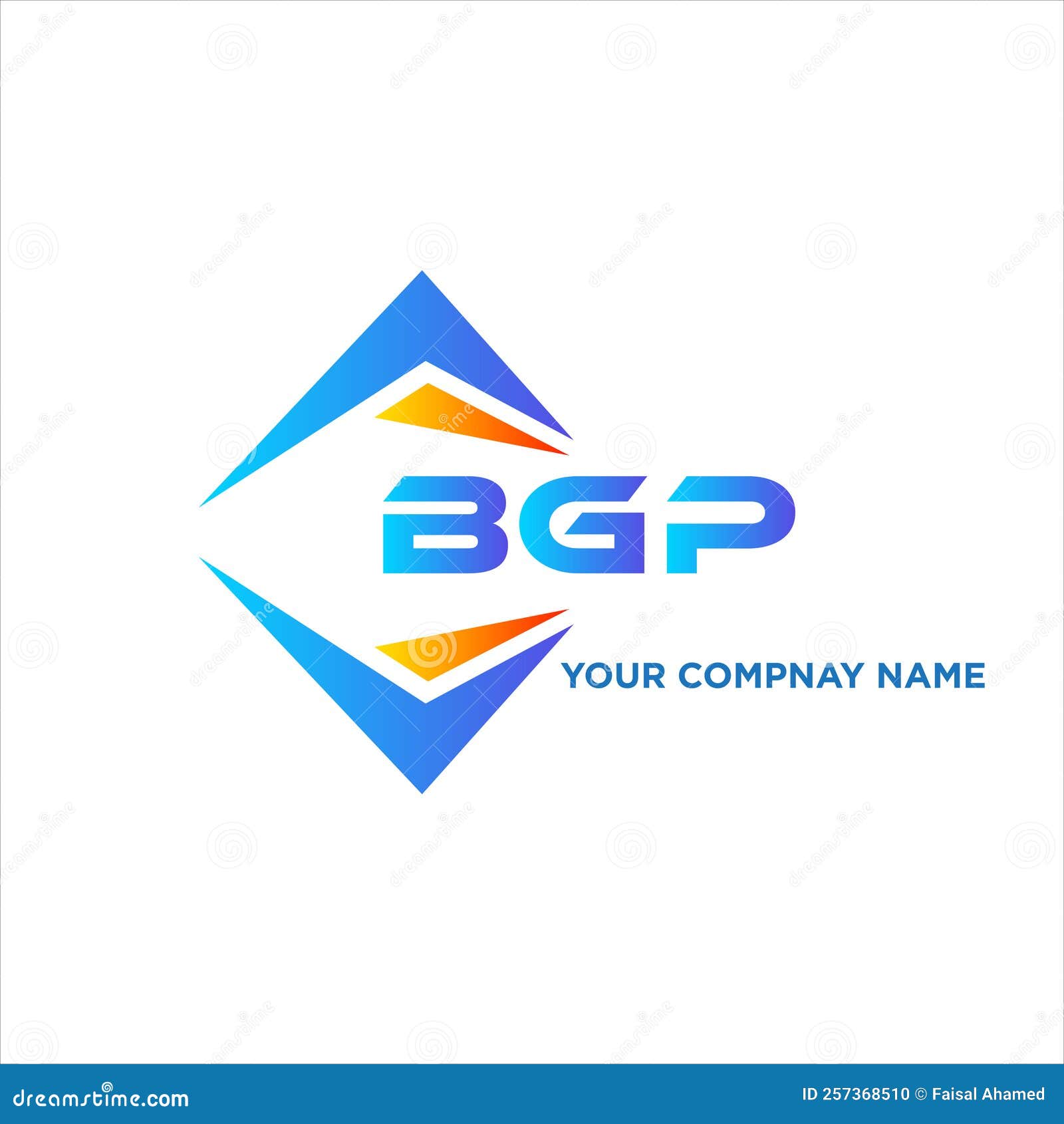 BGP Abstract Technology Logo Design on White Background. BGP Creative ...