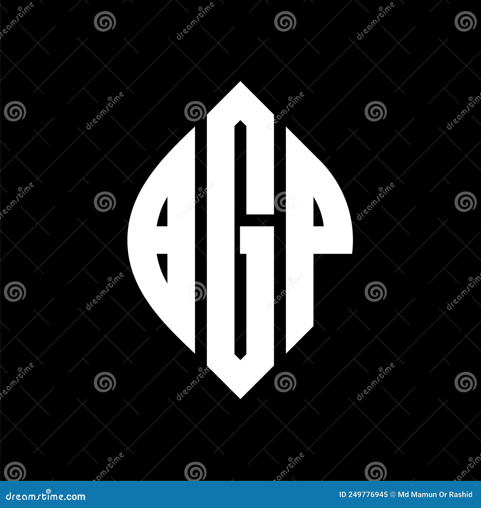BGP Circle Letter Logo Design with Circle and Ellipse Shape. BGP ...